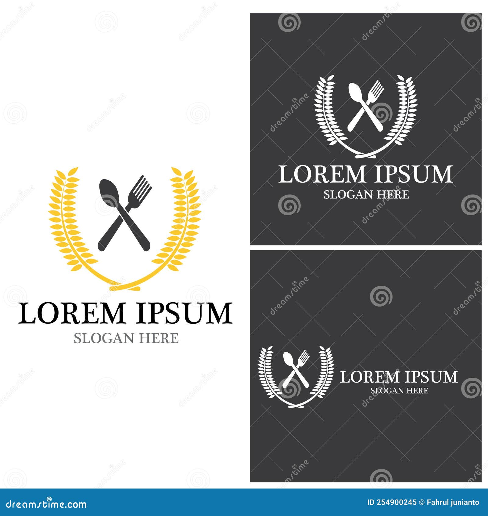 Restaurant Icon Logo Vector Template Stock Vector - Illustration of ...