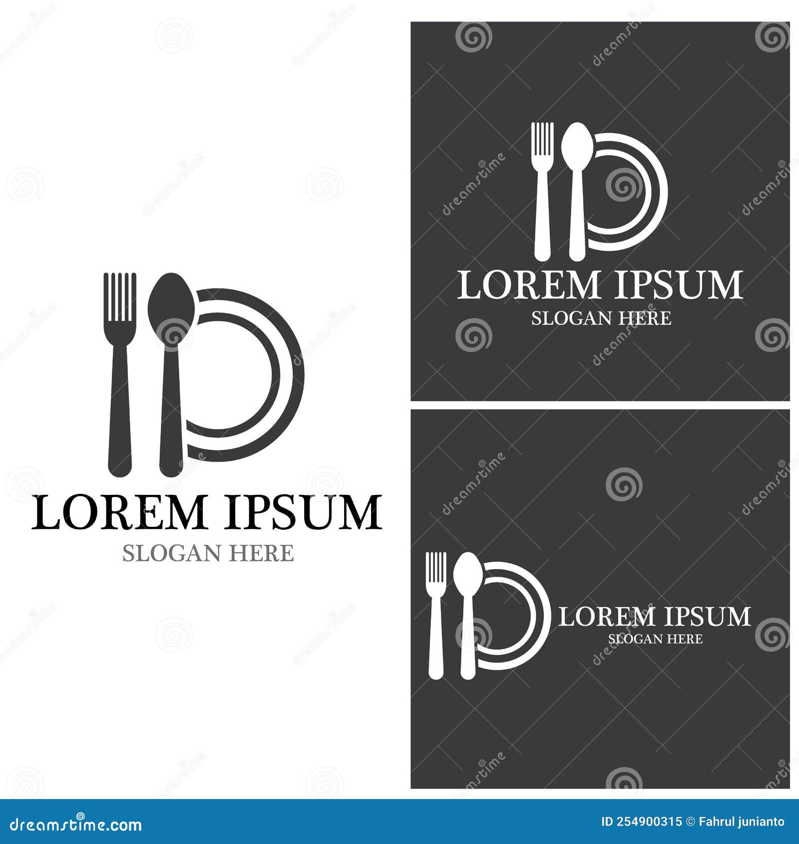 Restaurant Icon Logo Vector Template Stock Illustration - Illustration ...