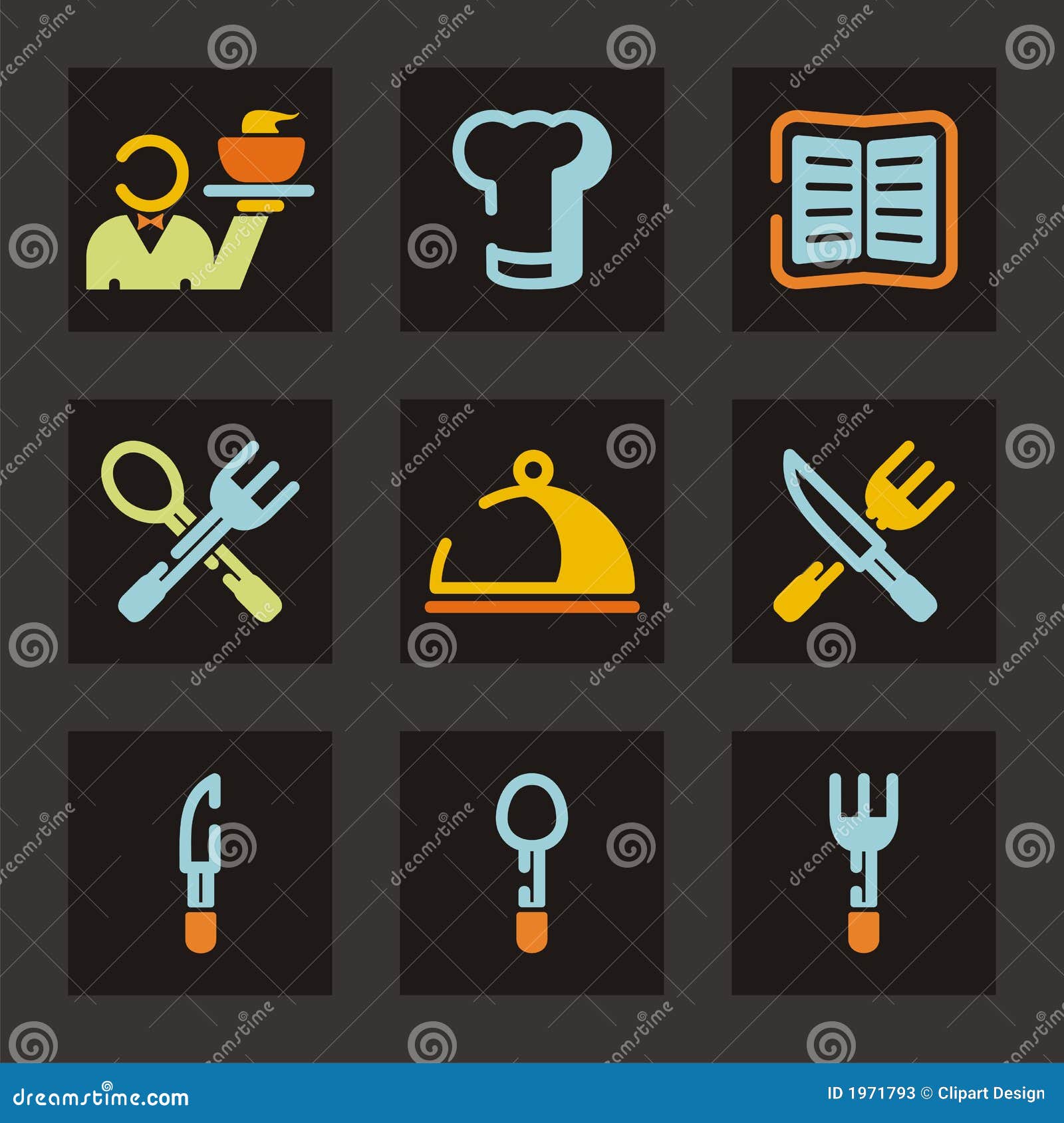 Restaurant Icon Series stock vector. Illustration of graphic - 1971793