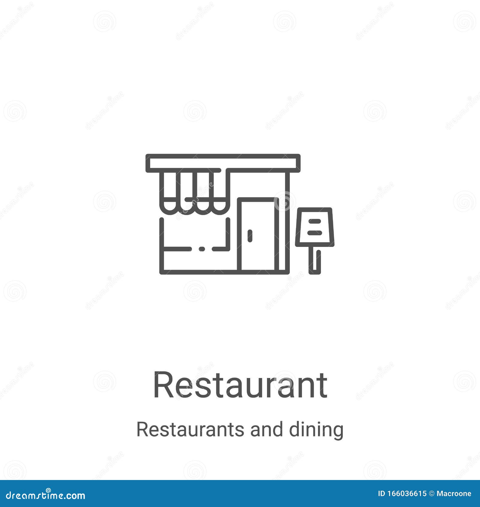Restaurant Icon Vector from Restaurants and Dining Collection. Thin ...