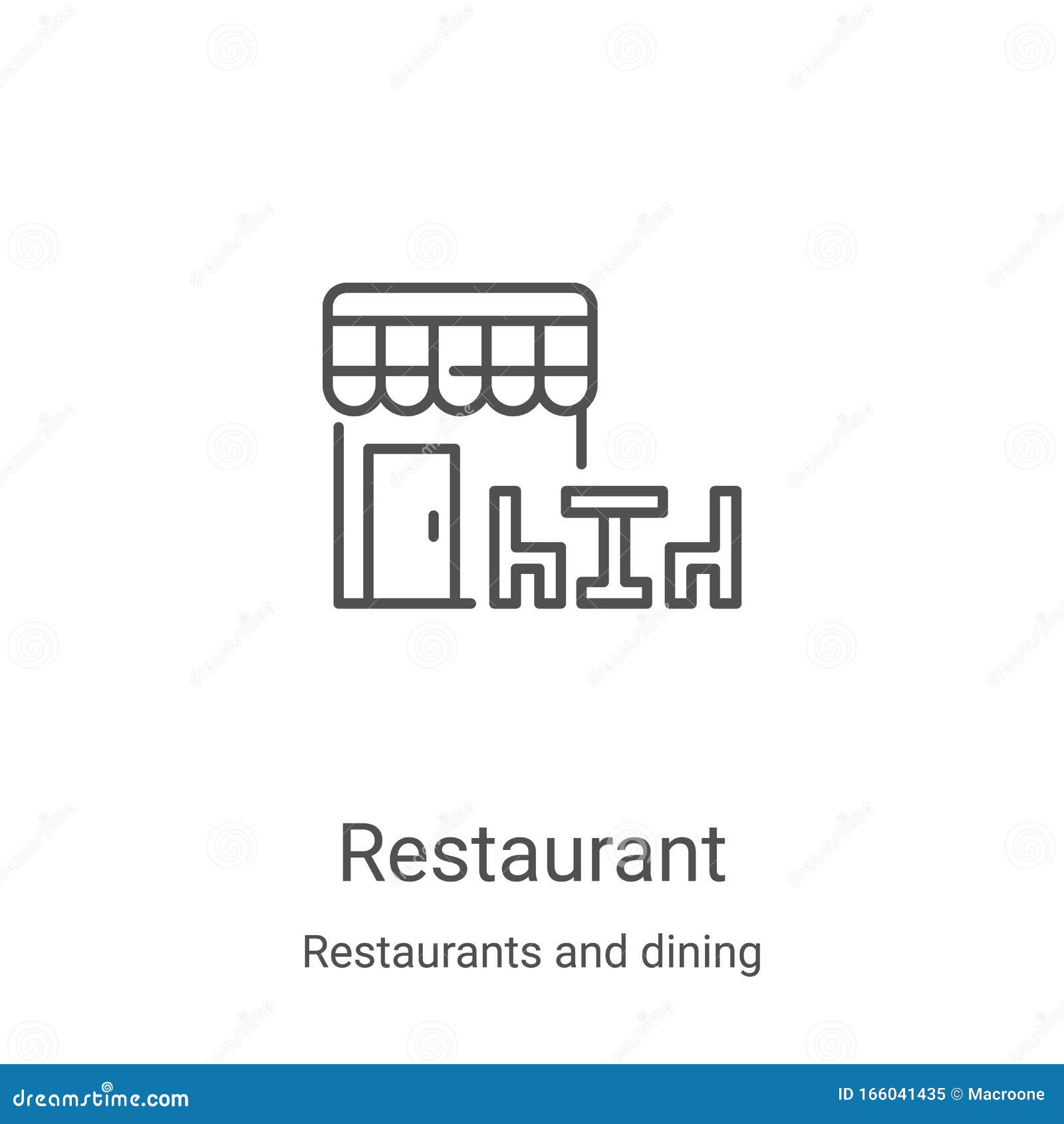 Restaurant Icon Vector from Restaurants and Dining Collection. Thin ...