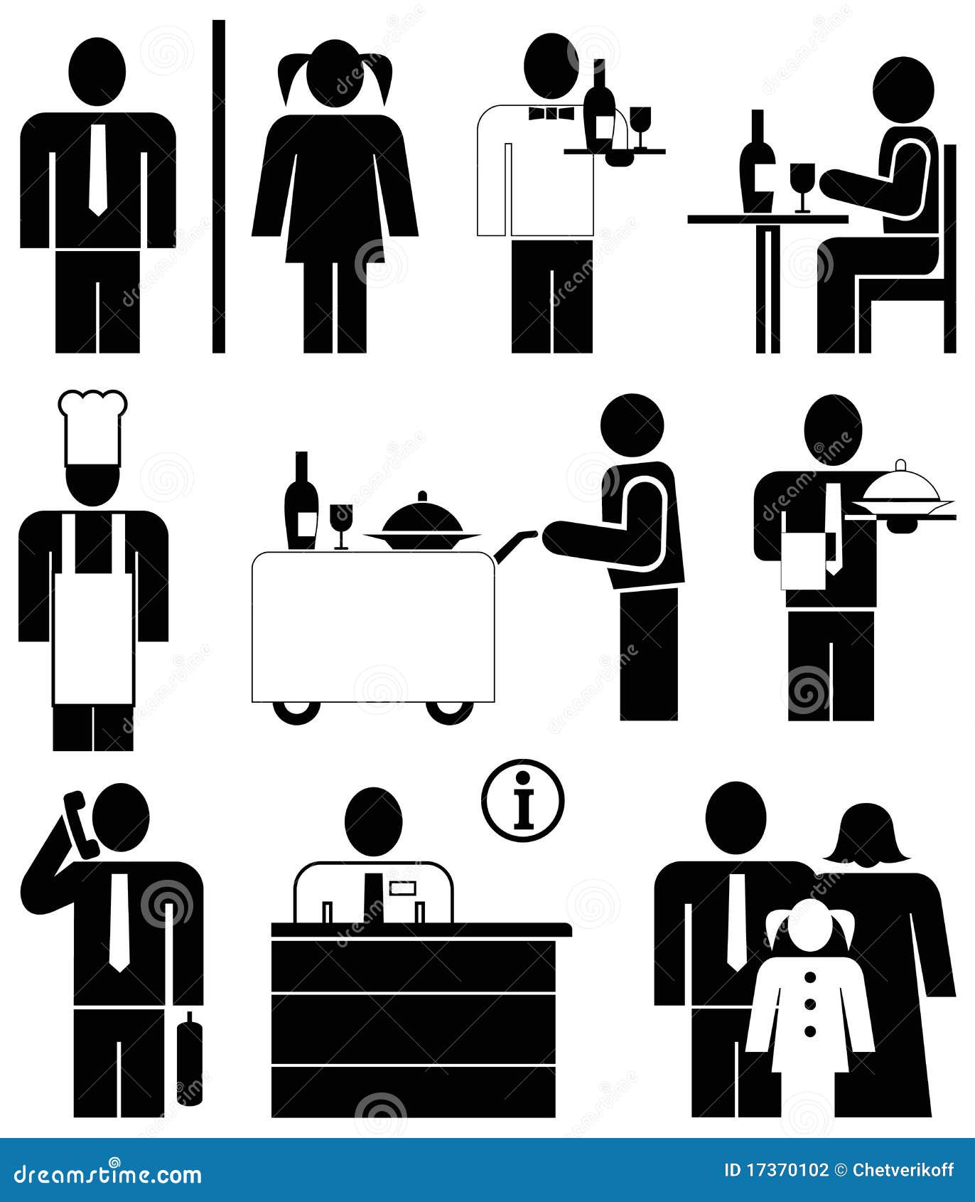 Restaurant icons stock vector. Illustration of hotel - 17370102