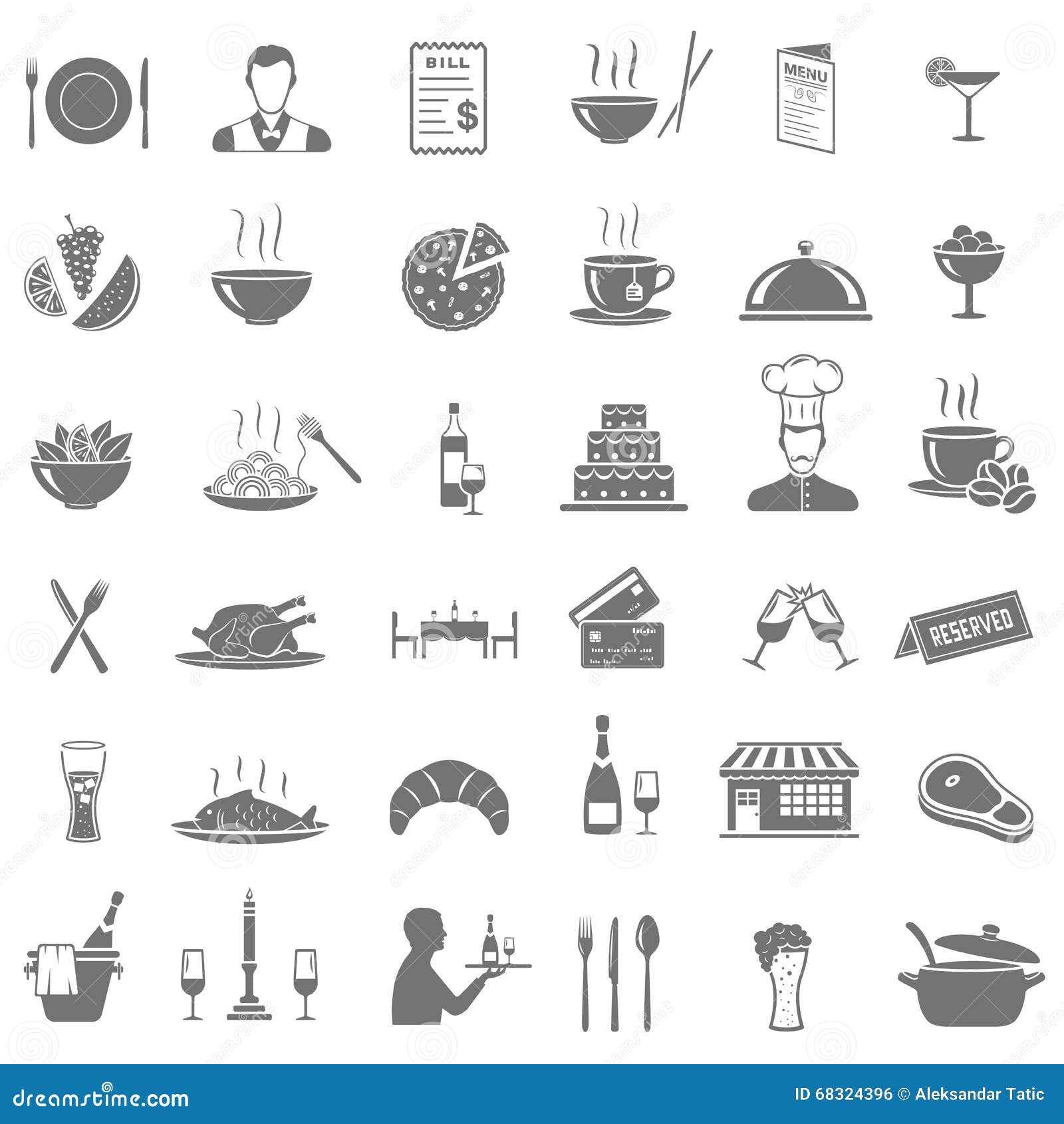 Restaurant Icons In Form Of Sphere. Vector | CartoonDealer.com #16655422