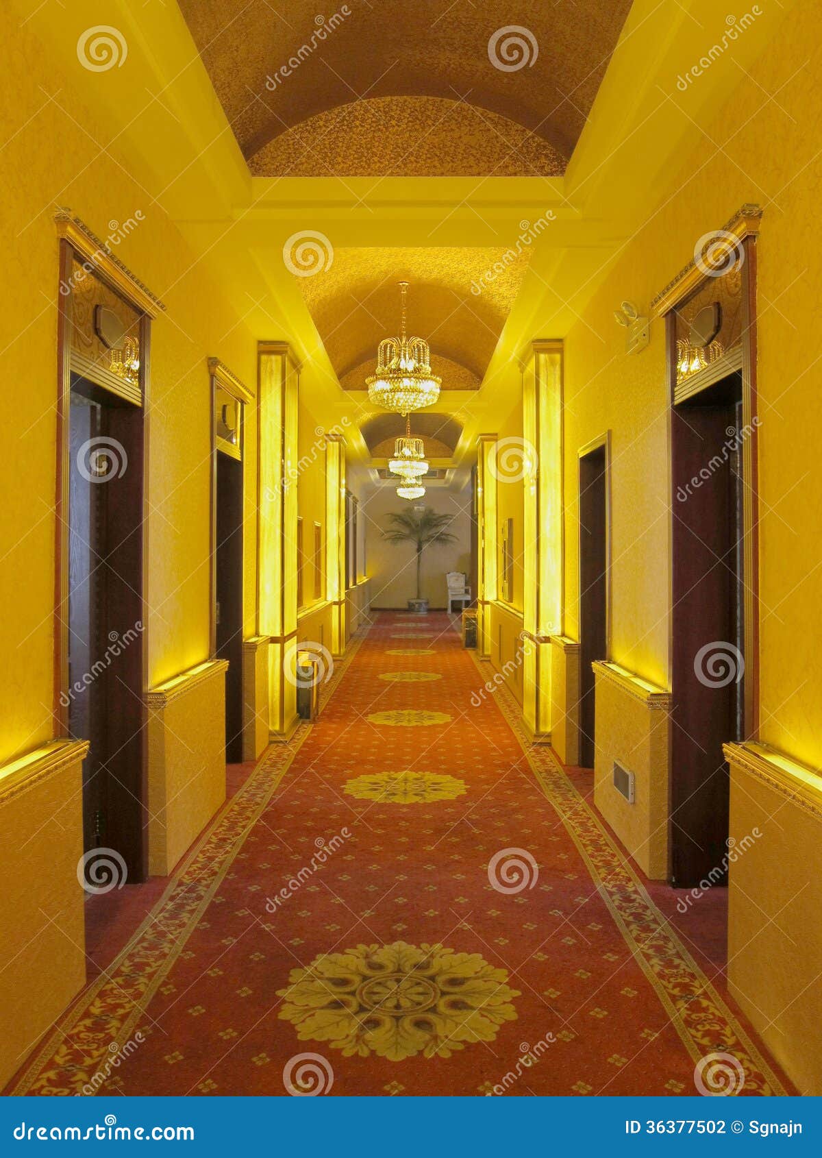 Restaurant Indoor Corridor or Hallway Stock Photo - Image of floor ...