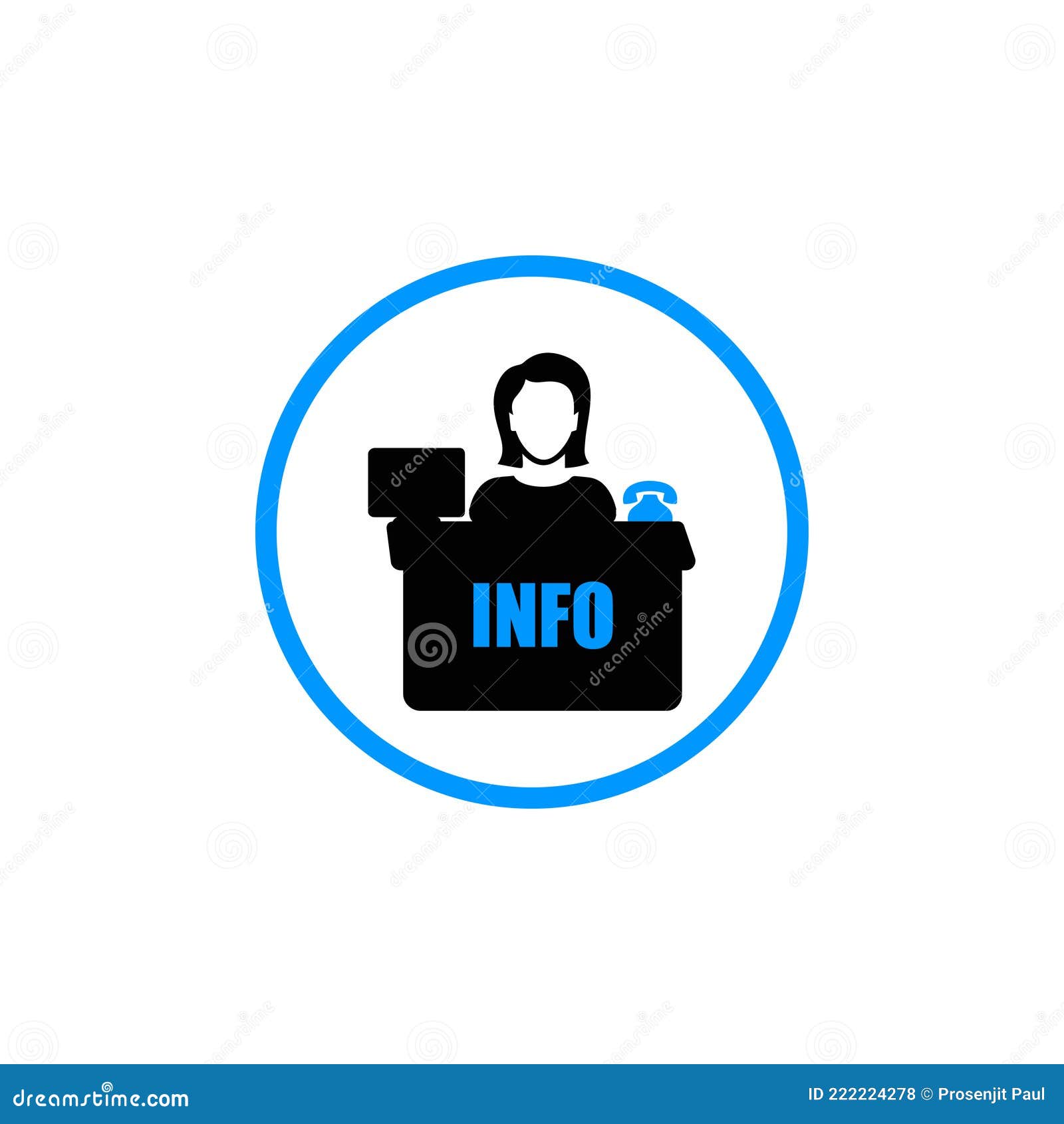 Restaurant Info Icon Vector in Circle Stock Vector - Illustration of ...