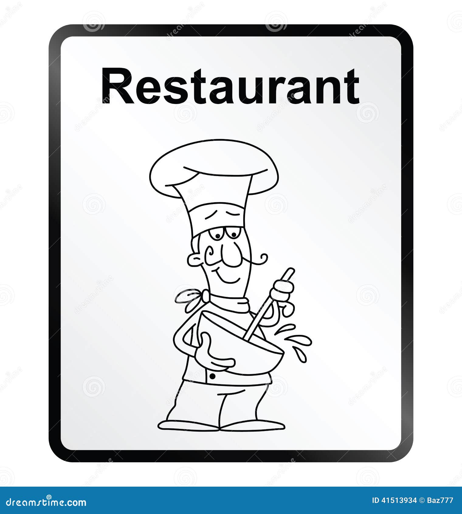 Restaurant Information Sign Stock Vector - Illustration of black ...