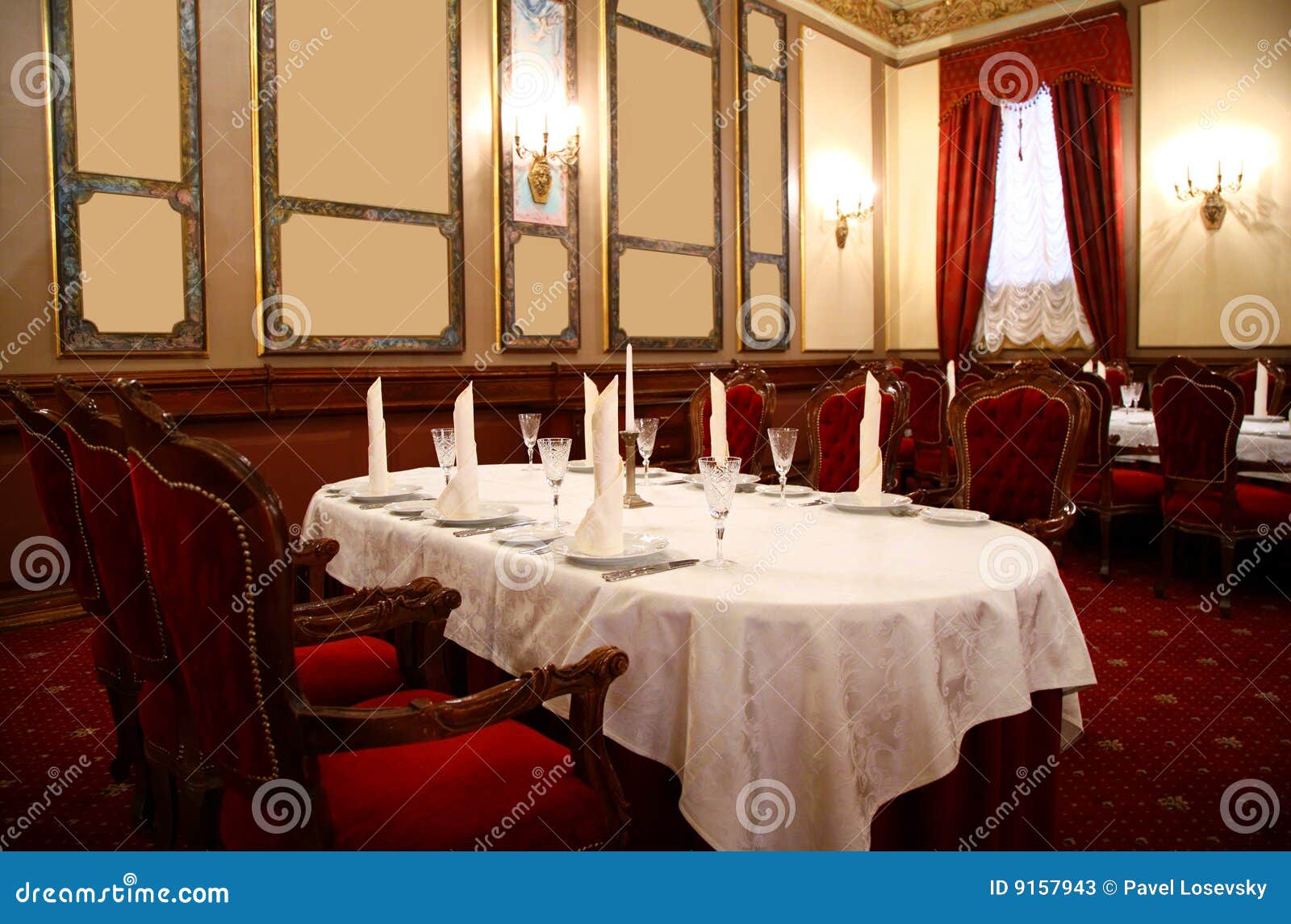 Restaurant interior stock image. Image of dinner, food - 9157943