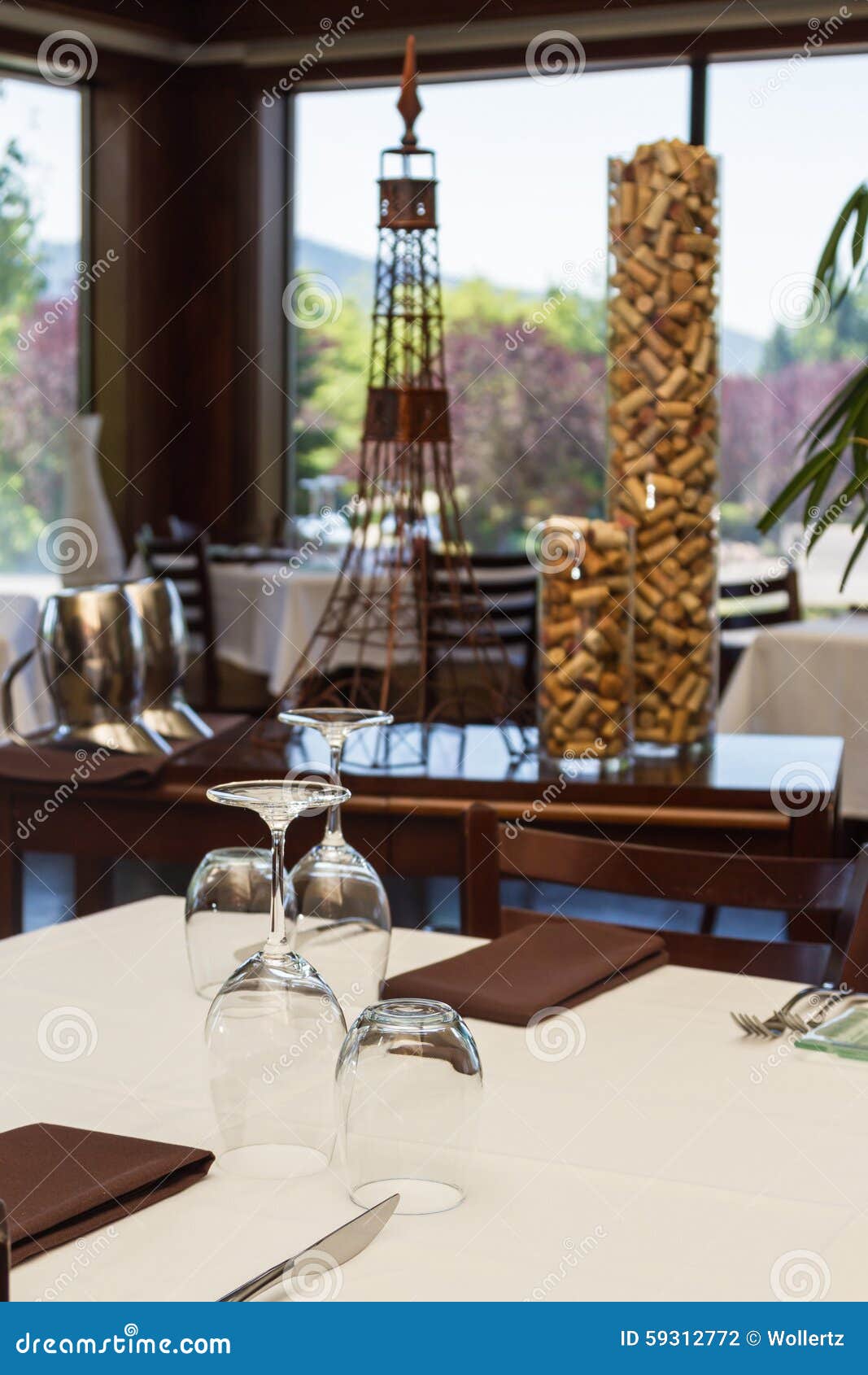 Restaurant interior stock photo. Image of wine, service - 59312772