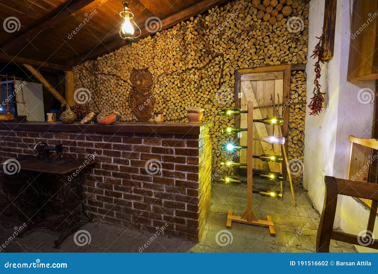 Restaurant Interior in Country Style Stock Photo - Image of kitchen ...