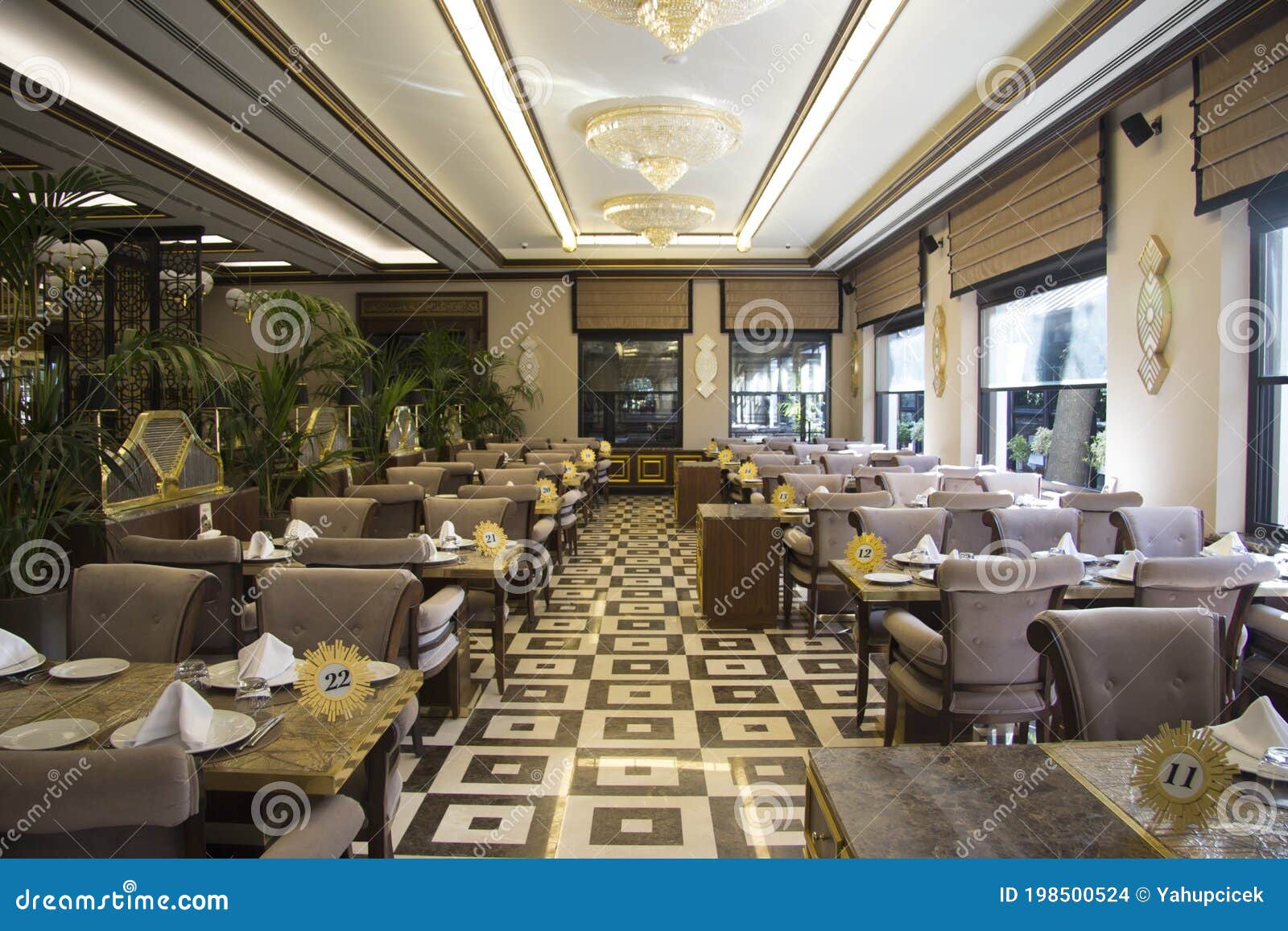 Restaurant Interior. Display, Fine. Editorial Stock Image - Image of ...