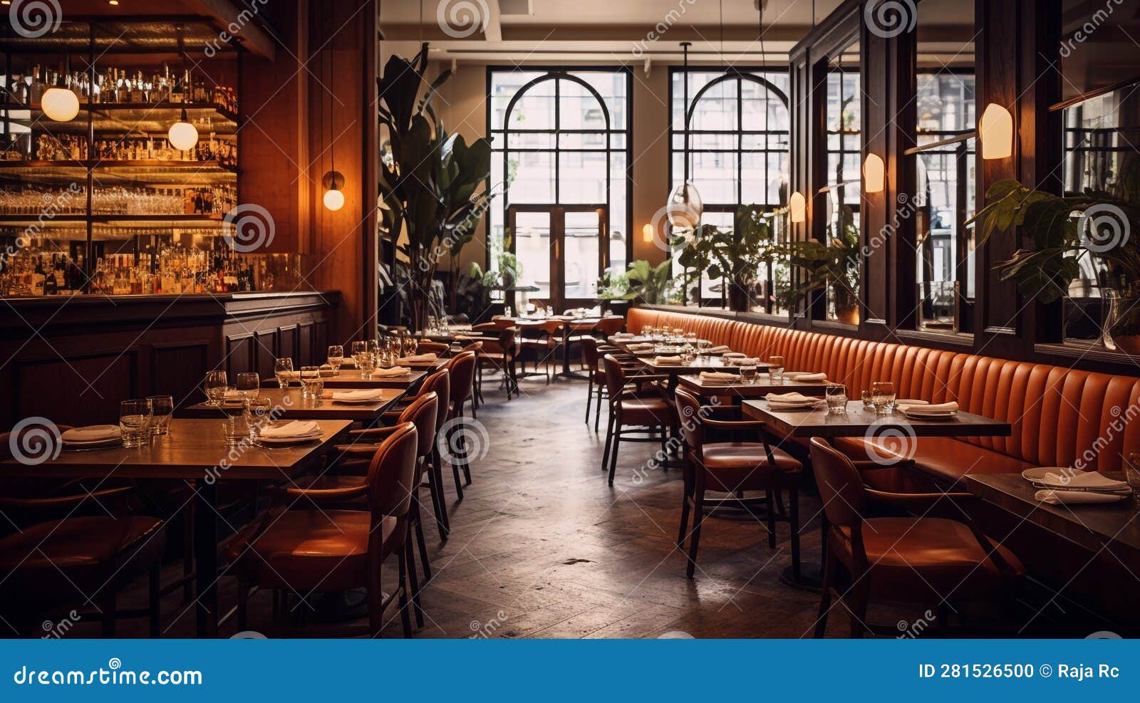 Restaurant Interior stock illustration. Illustration of industry ...
