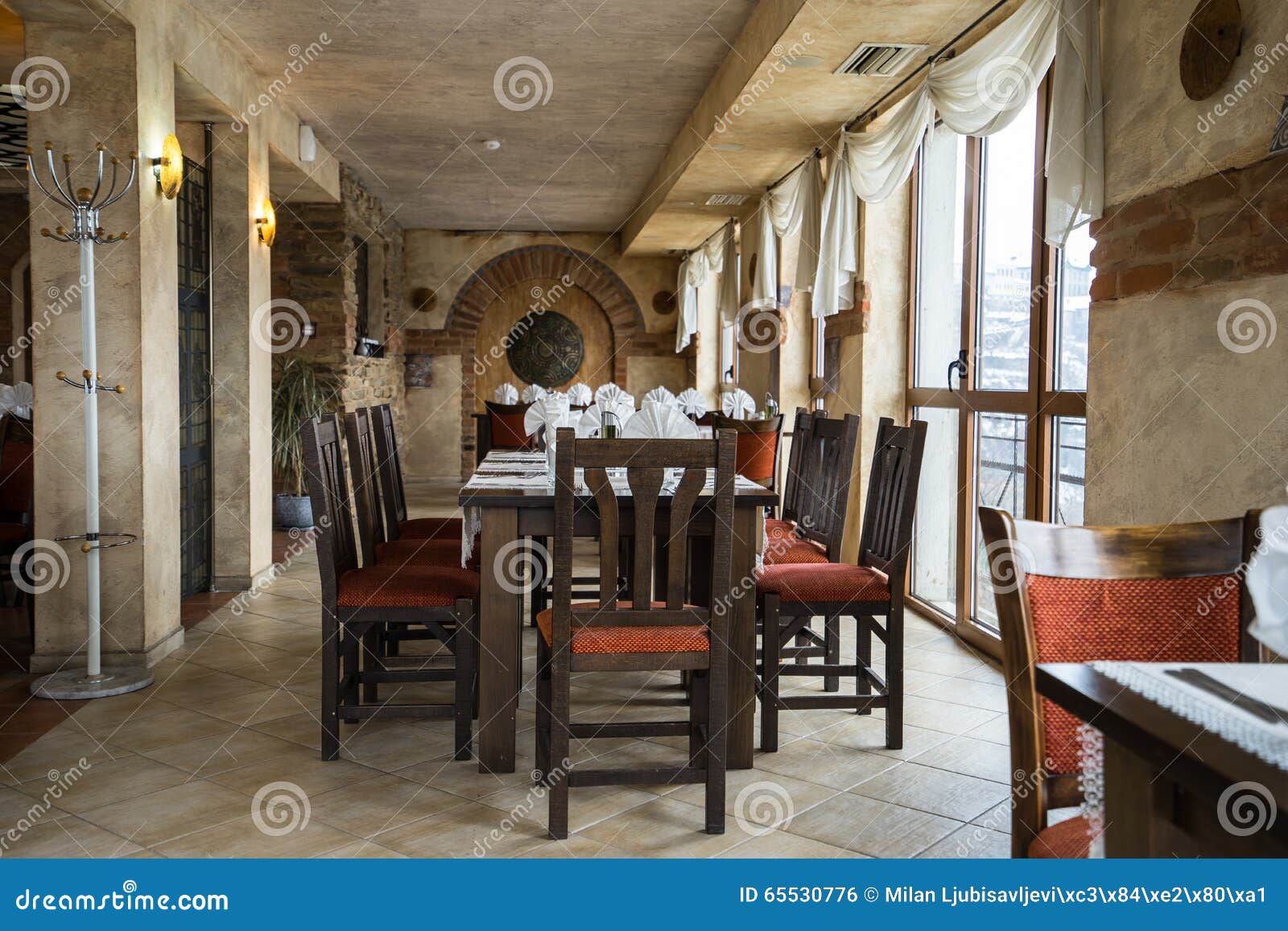 Restaurant Interior stock photo. Image of lunch, dinner - 65530776