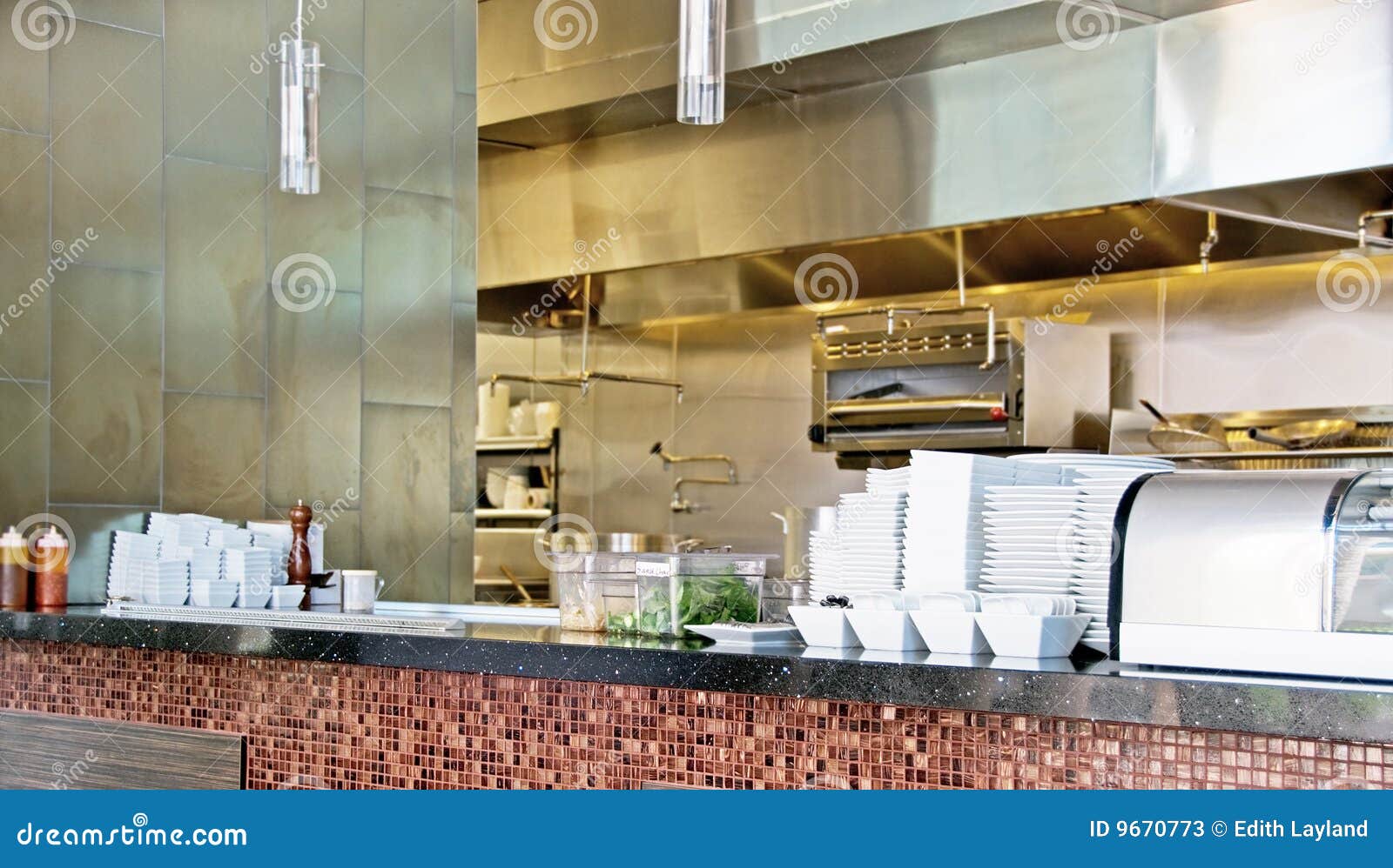 Restaurant Kitchen stock image. Image of plates, cooking - 9670773