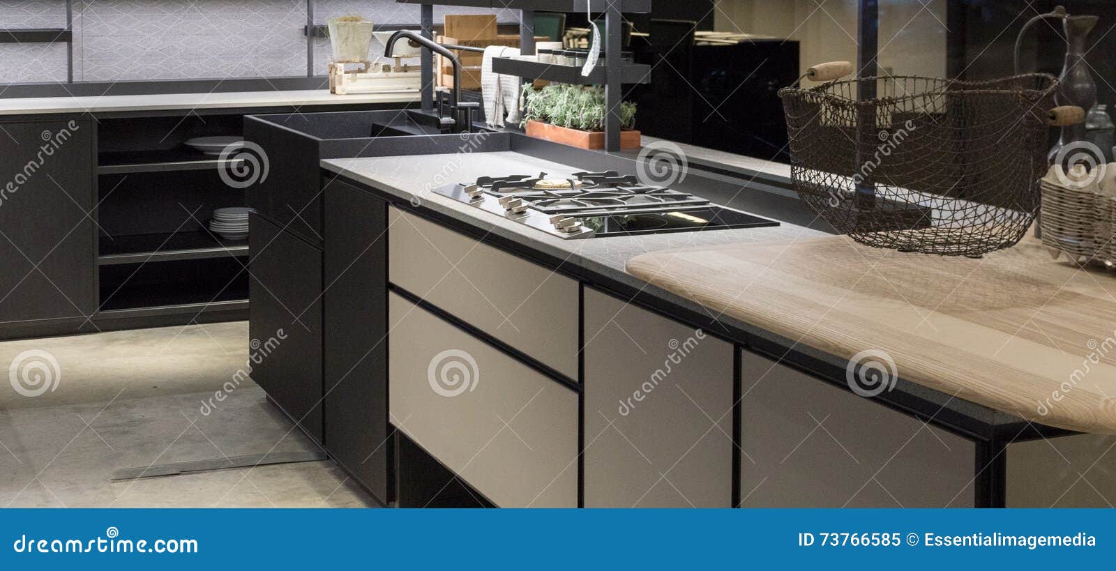 Restaurant Kitchen stock image. Image of luxury, kitchen - 73766585