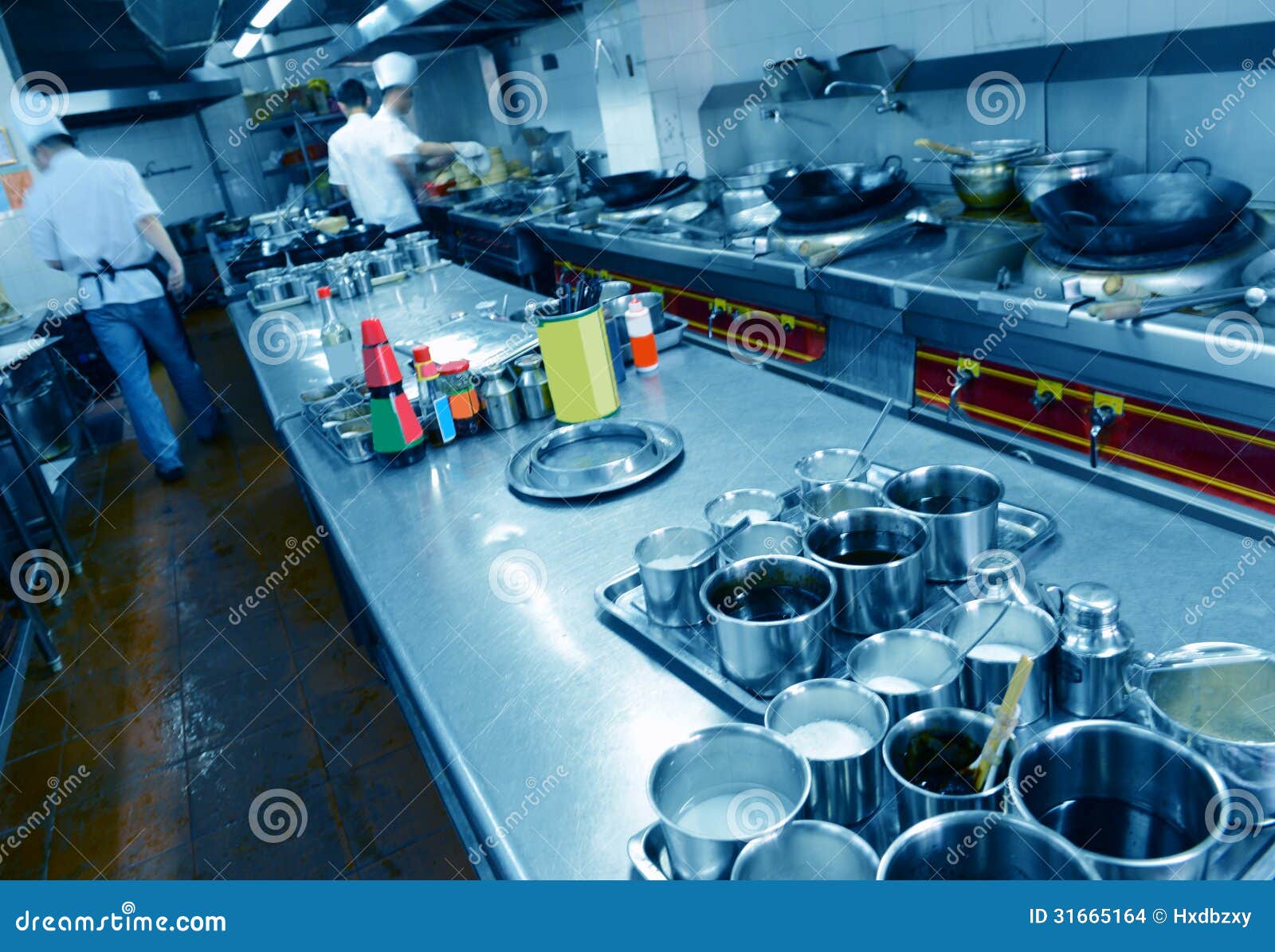Restaurant kitchen stock photo. Image of preparation - 31665164