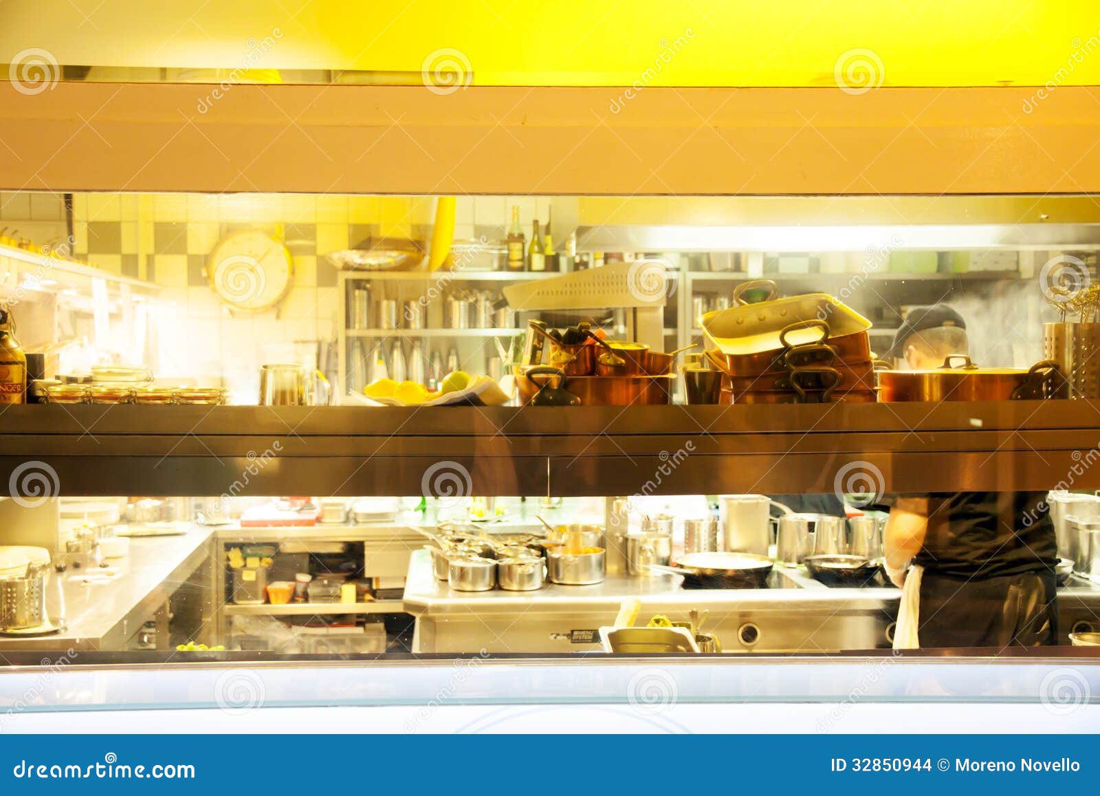 Restaurant kitchen stock photo. Image of catering, display - 32850944