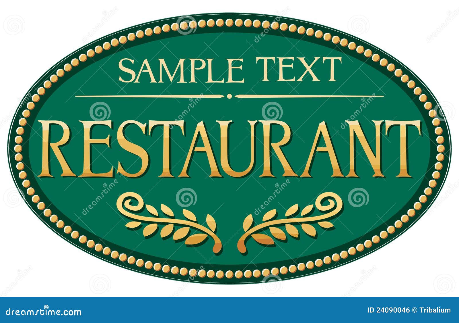 Restaurant label design stock vector. Illustration of formal - 24090046