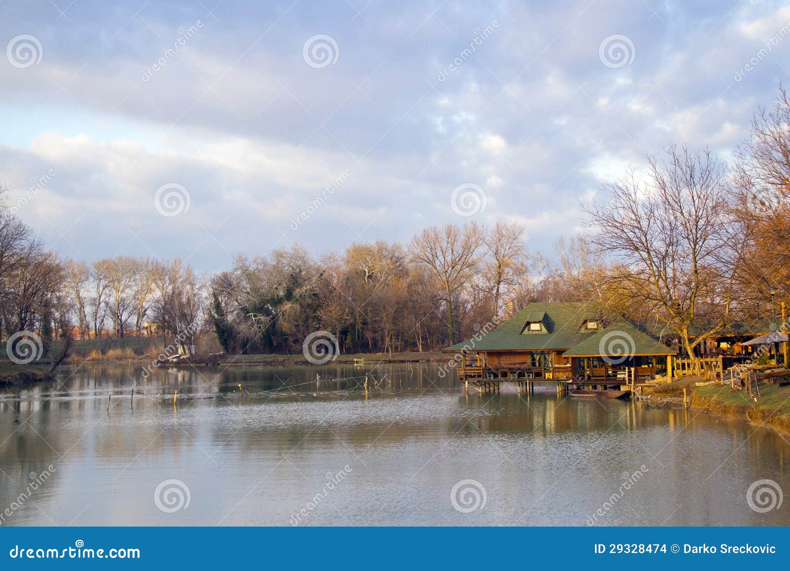 Restaurant on the lake stock photo. Image of lunch, nature - 29328474