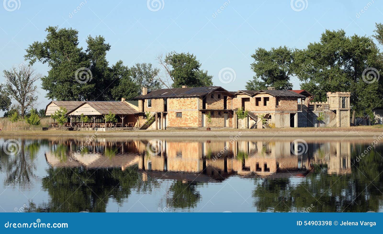 Restaurant by the lake stock photo. Image of hotel, culture - 54903398