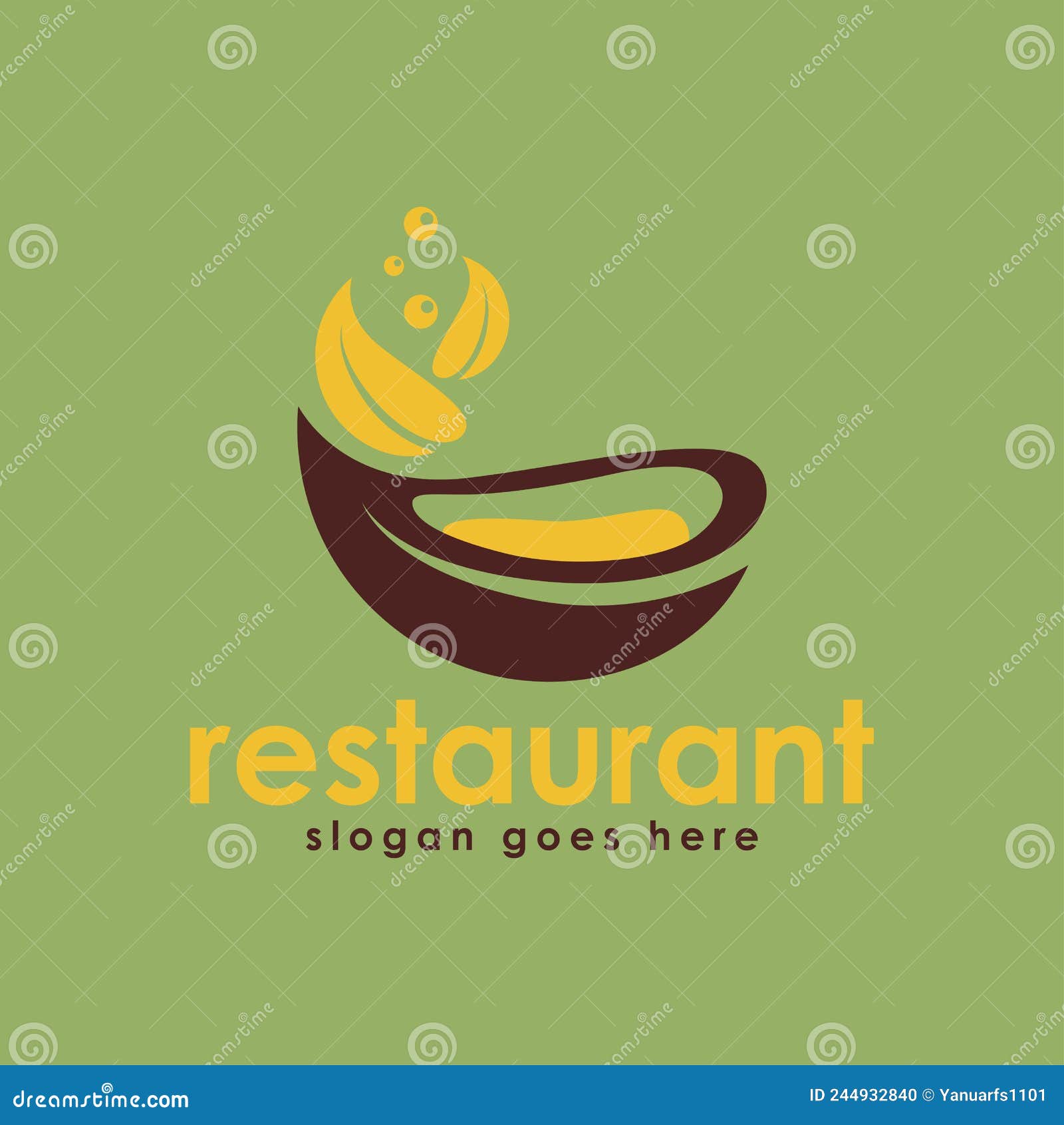 Restaurant Logo Design Concept Vector Stock Vector - Illustration of ...