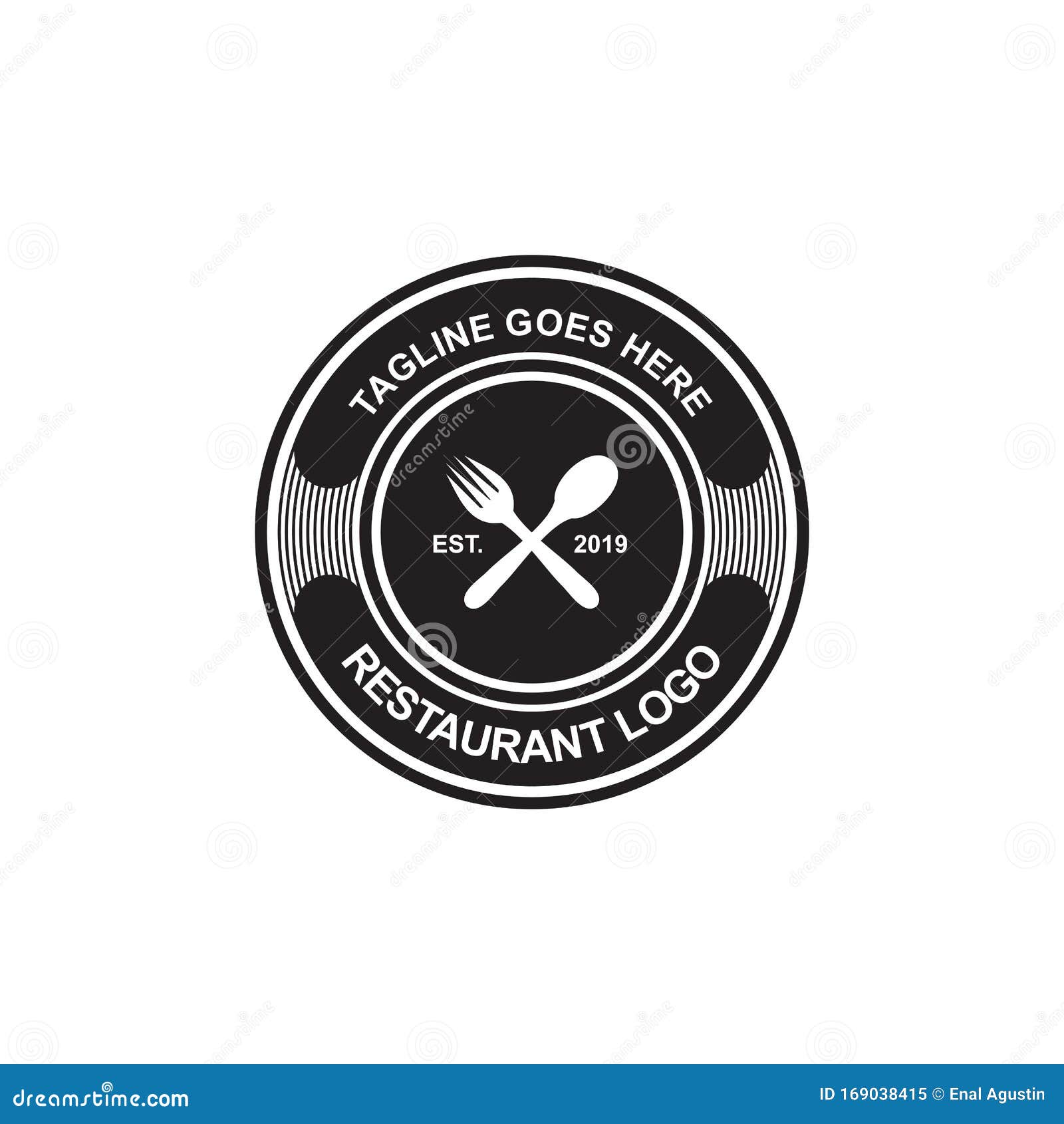 Restaurant Logo Design Concept Vector Template Stock Vector ...