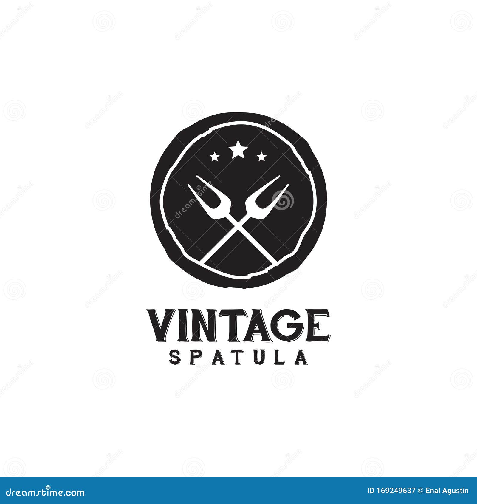 Restaurant Logo Design with Using Spatula Icon Stock Vector ...
