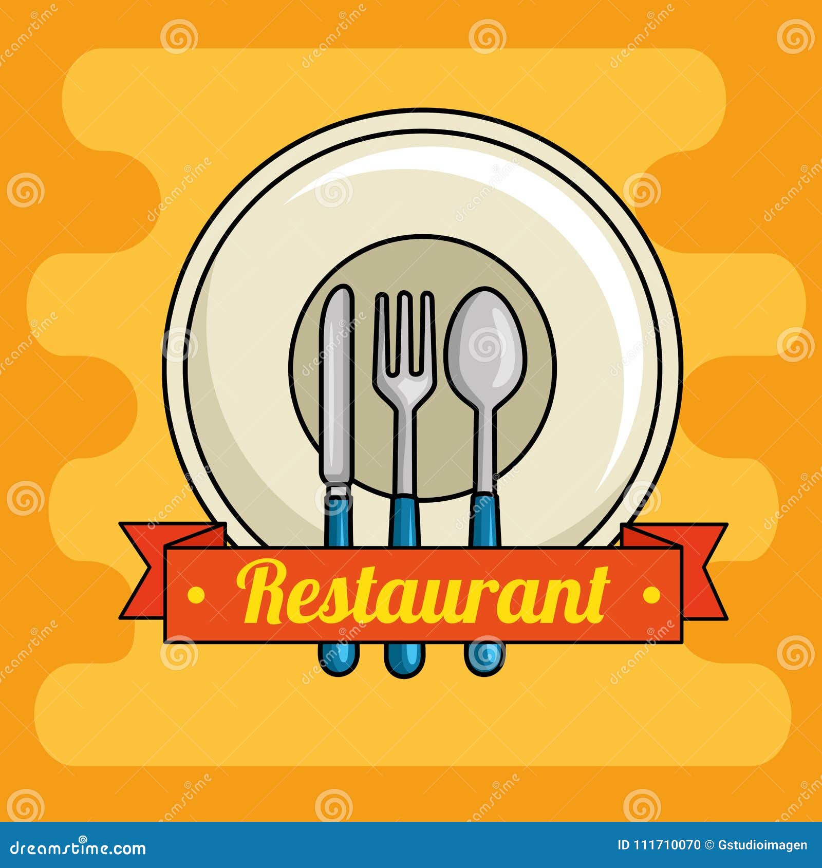 Restaurant logo design stock vector. Illustration of design - 111710070