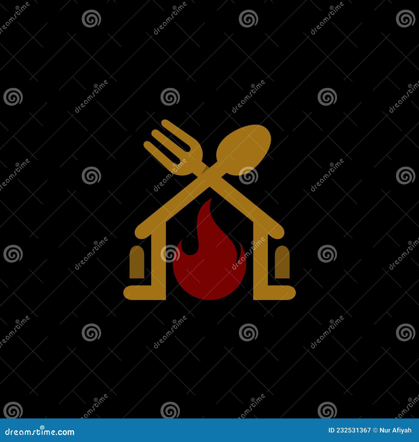 Restaurant Logo and House Design Vector, Simple Style Logos Stock ...