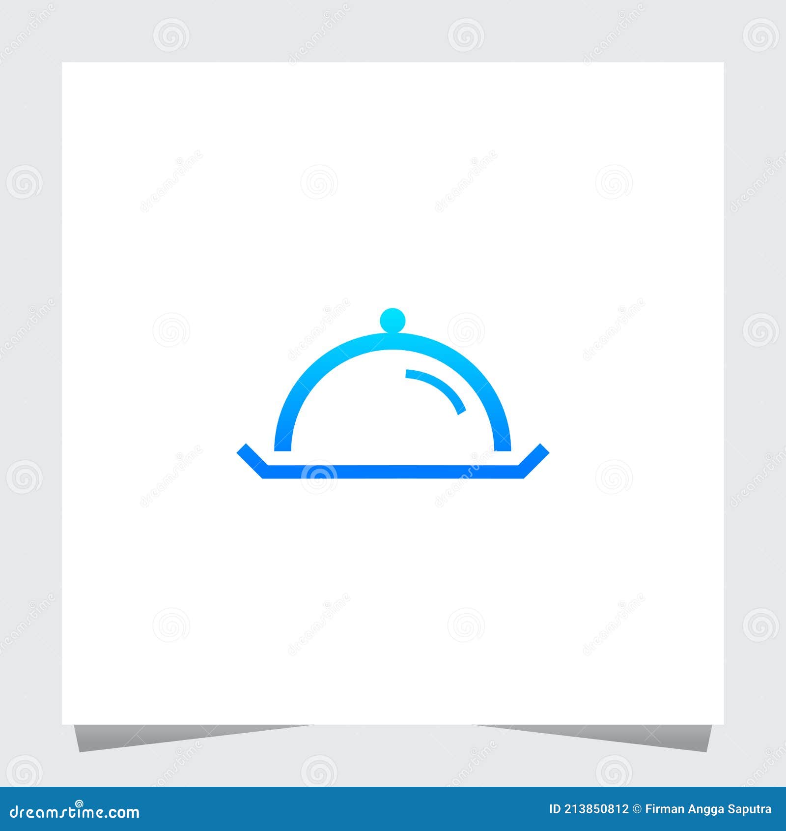 The Restaurant Logo with Movable Food. Icon Stock Vector - Illustration ...