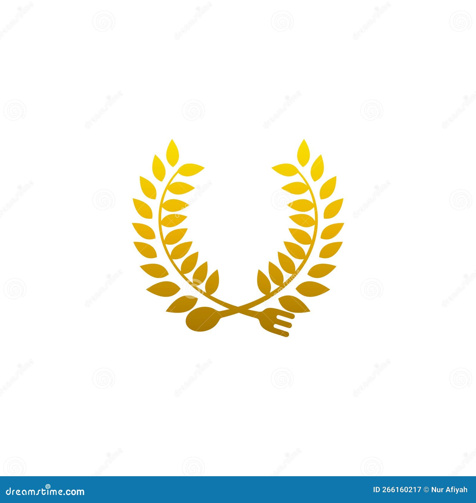 Restaurant Logo with Nature Design Vector, Gold, Cutlery Logos Stock ...