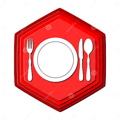 Restaurant logo red stock vector. Illustration of backdrop - 66488065