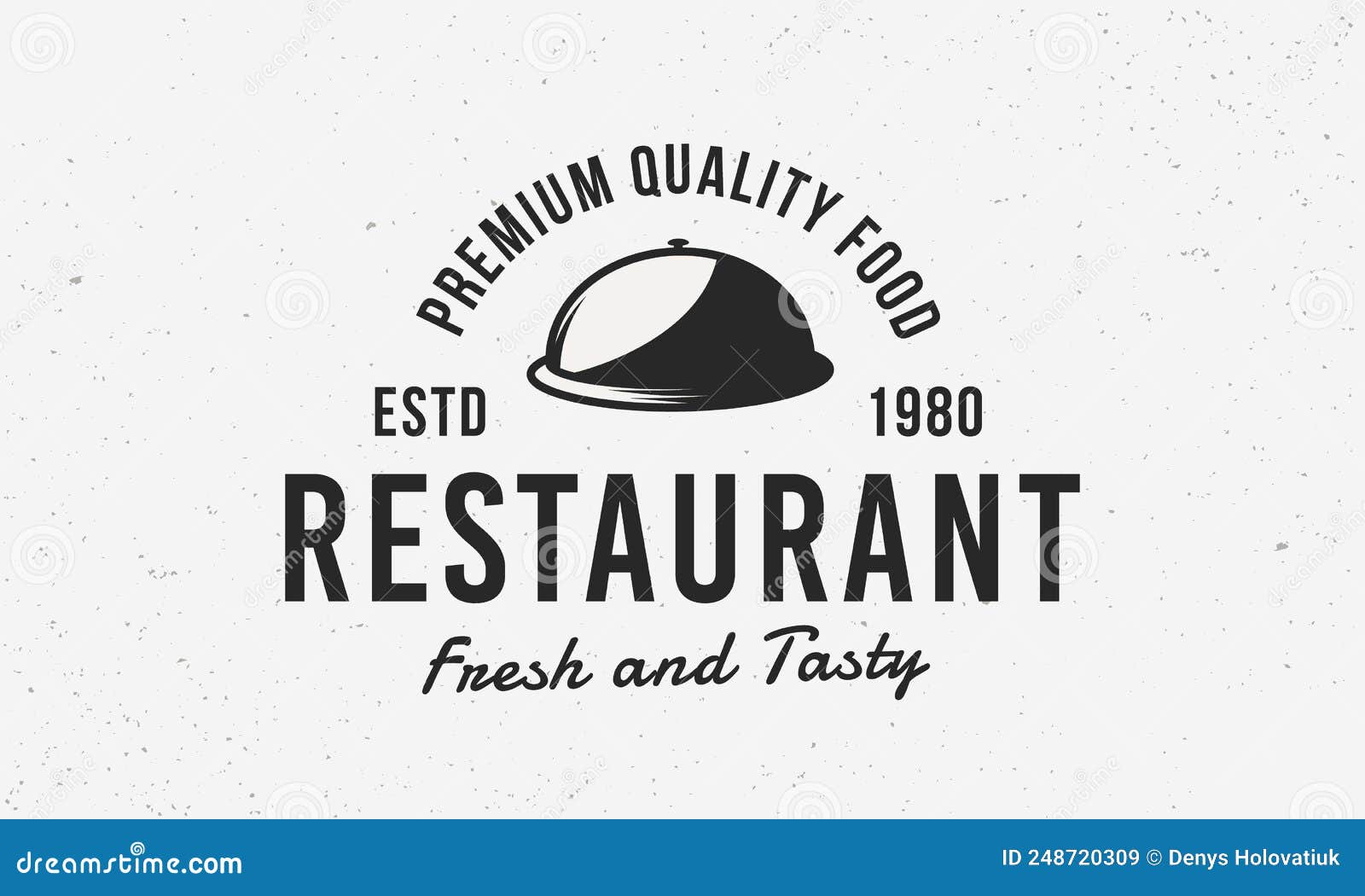 Restaurant Logo with Service Plate. Stock Vector - Illustration of ...