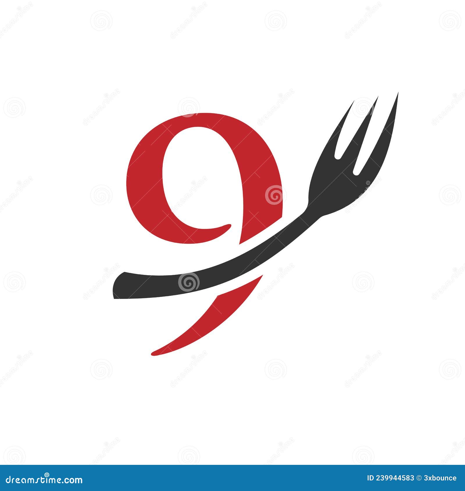 Restaurant Logo Template on Letter 9. Letter 9 Restaurant Logo Sign ...