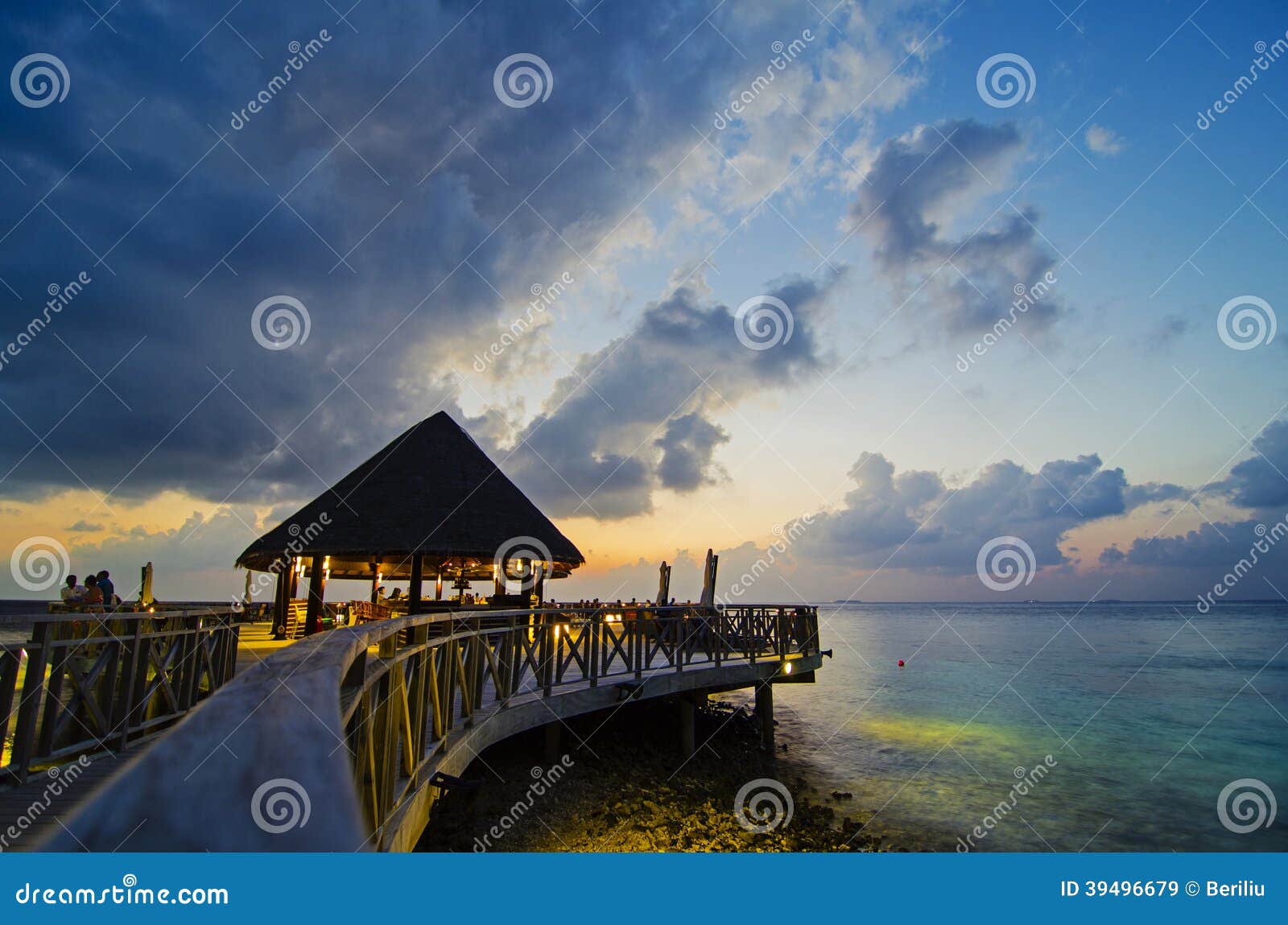 Restaurant in maldives stock image. Image of maldives - 39496679