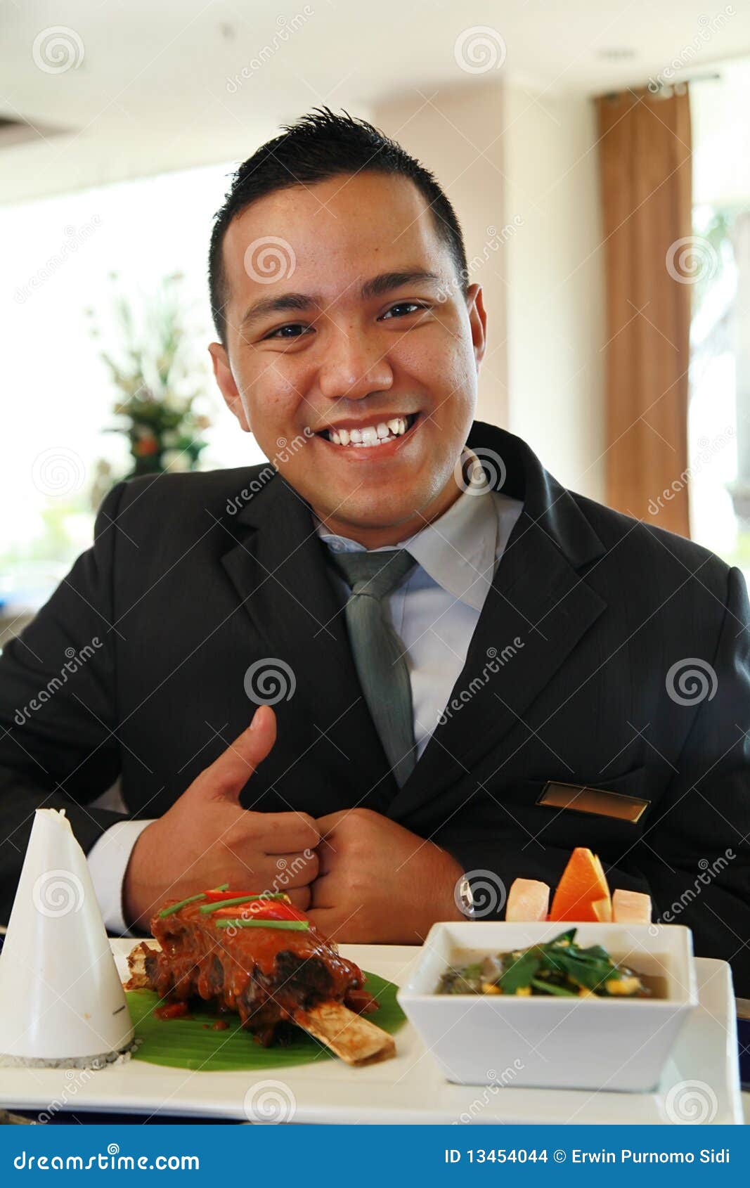 Restaurant manager stock photo. Image of thumb, hotel - 13454044