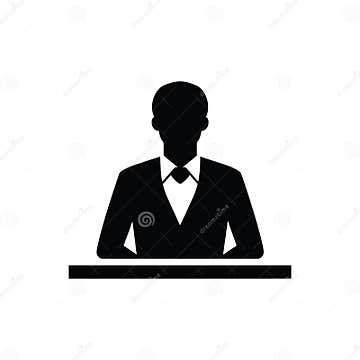 Restaurant Manager Icon stock illustration. Illustration of logo ...
