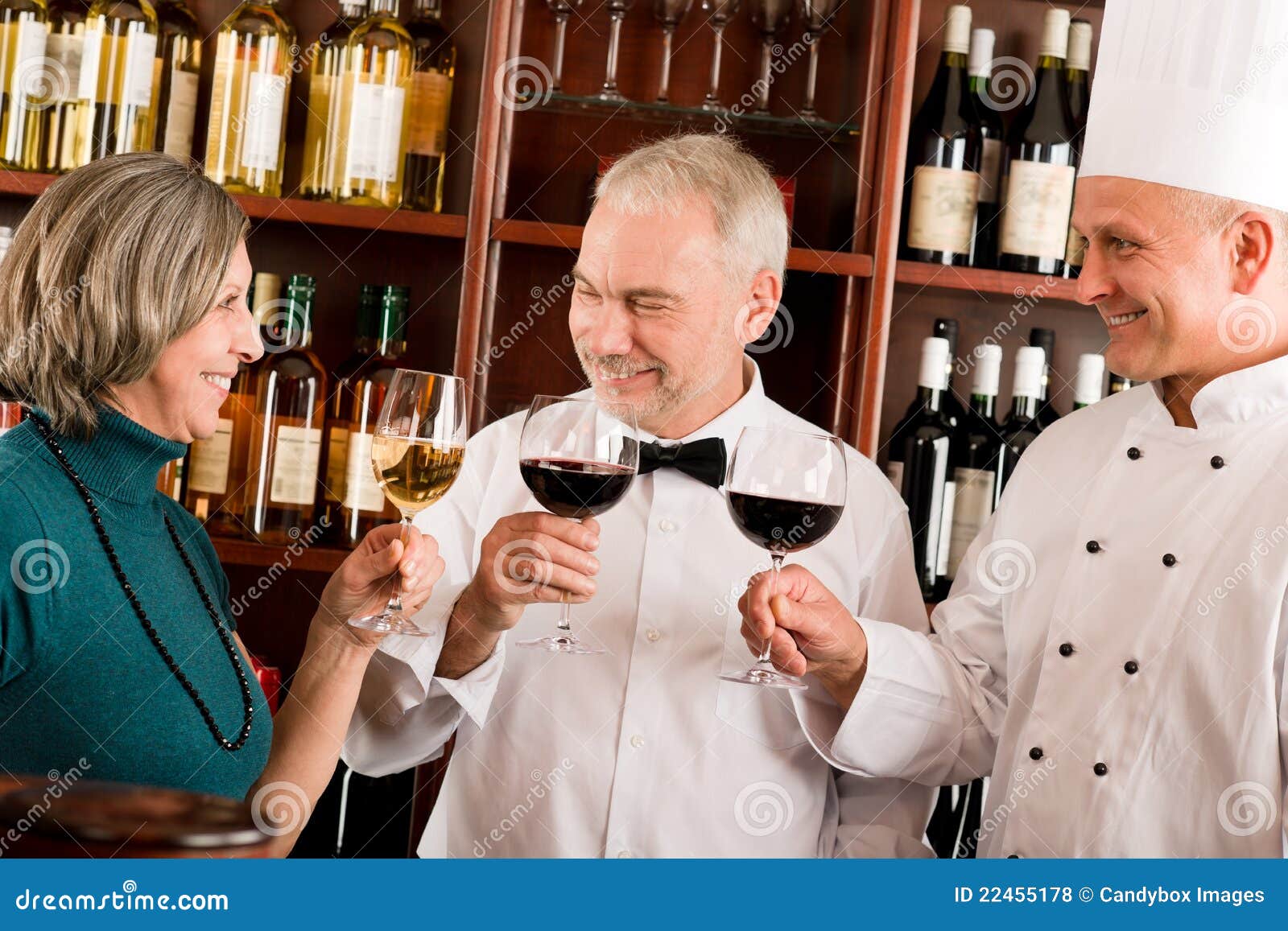 Restaurant Manager Posing with Professional Staff Stock Photo - Image ...