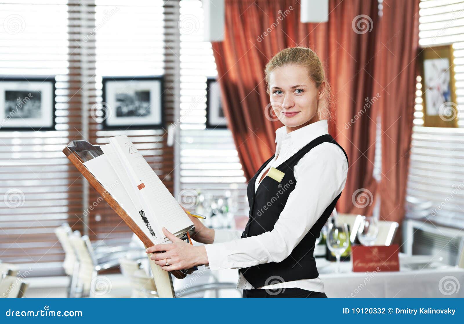 Restaurant Manager Woman at Work Stock Photo - Image of service ...