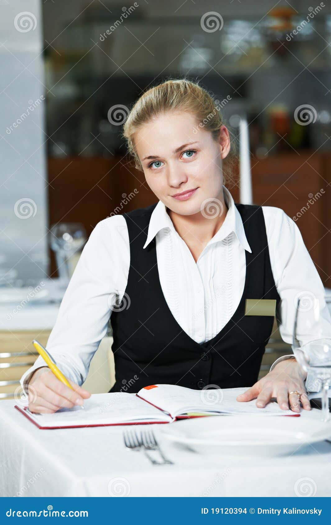 Restaurant Manager Woman at Work Stock Photo - Image of professional ...
