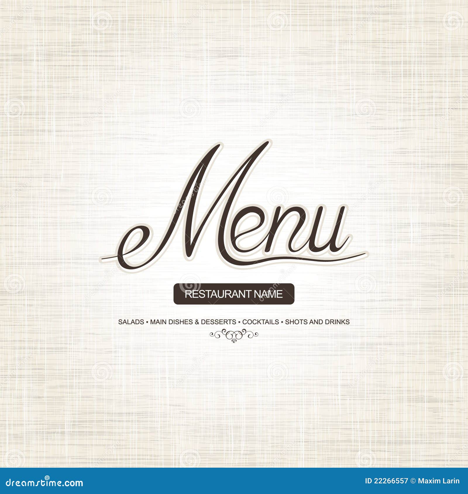 Restaurant menu stock vector. Illustration of ornament - 22266557