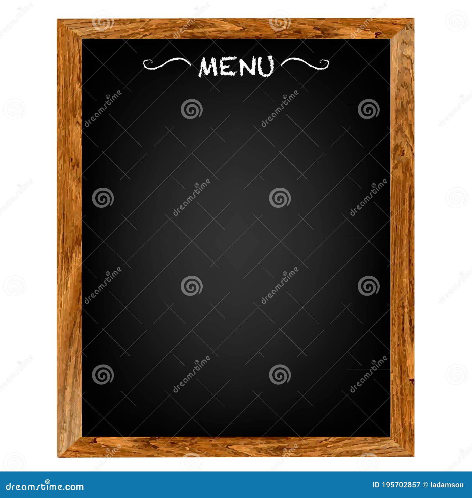 Restaurant Menu Wood Board stock vector. Illustration of panel - 195702857