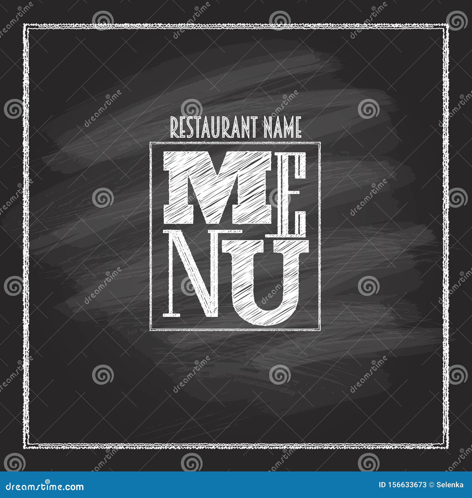 Restaurant menu card cover stock vector. Illustration of lettering ...
