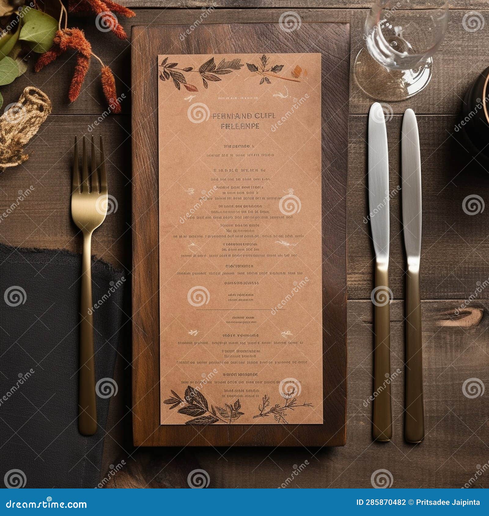 Restaurant Menu Card Design Template. Generative Ai Stock Illustration ...