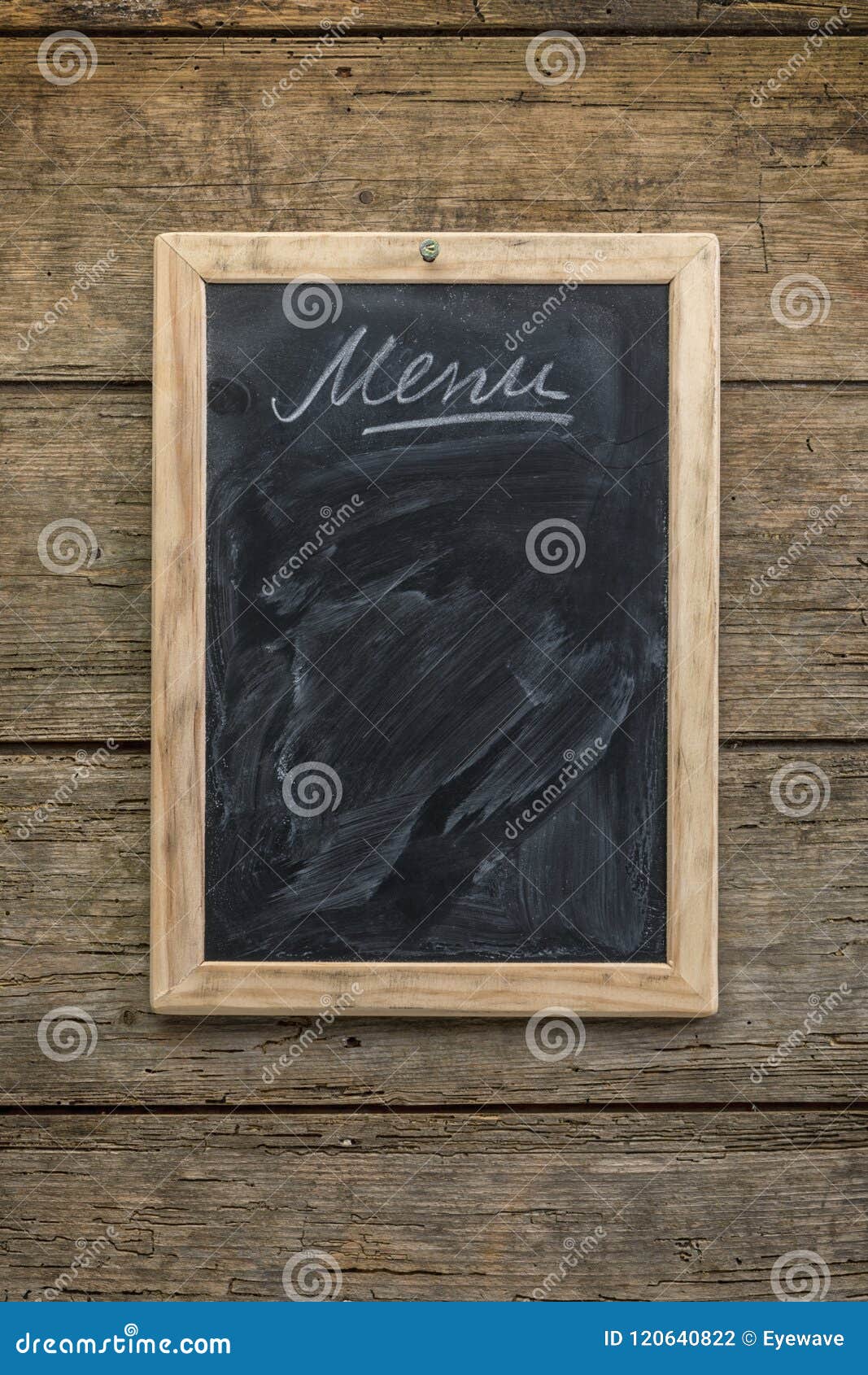 Restaurant Menu Chalkboard on Rustic Wooden Wall Stock Photo - Image of rustic, chalkboard ...
