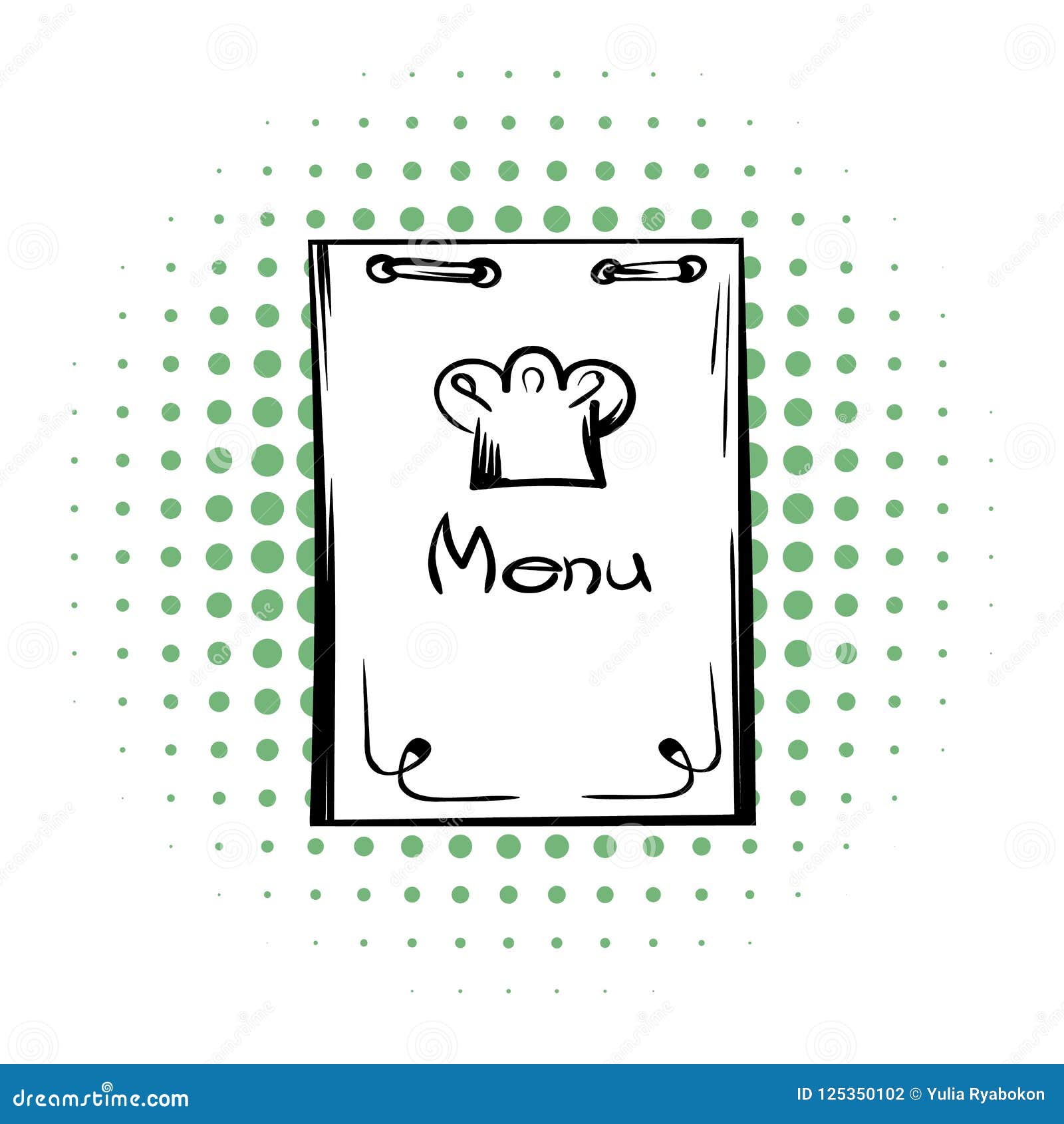 Restaurant Menu Comics Icon Stock Illustration - Illustration of ...