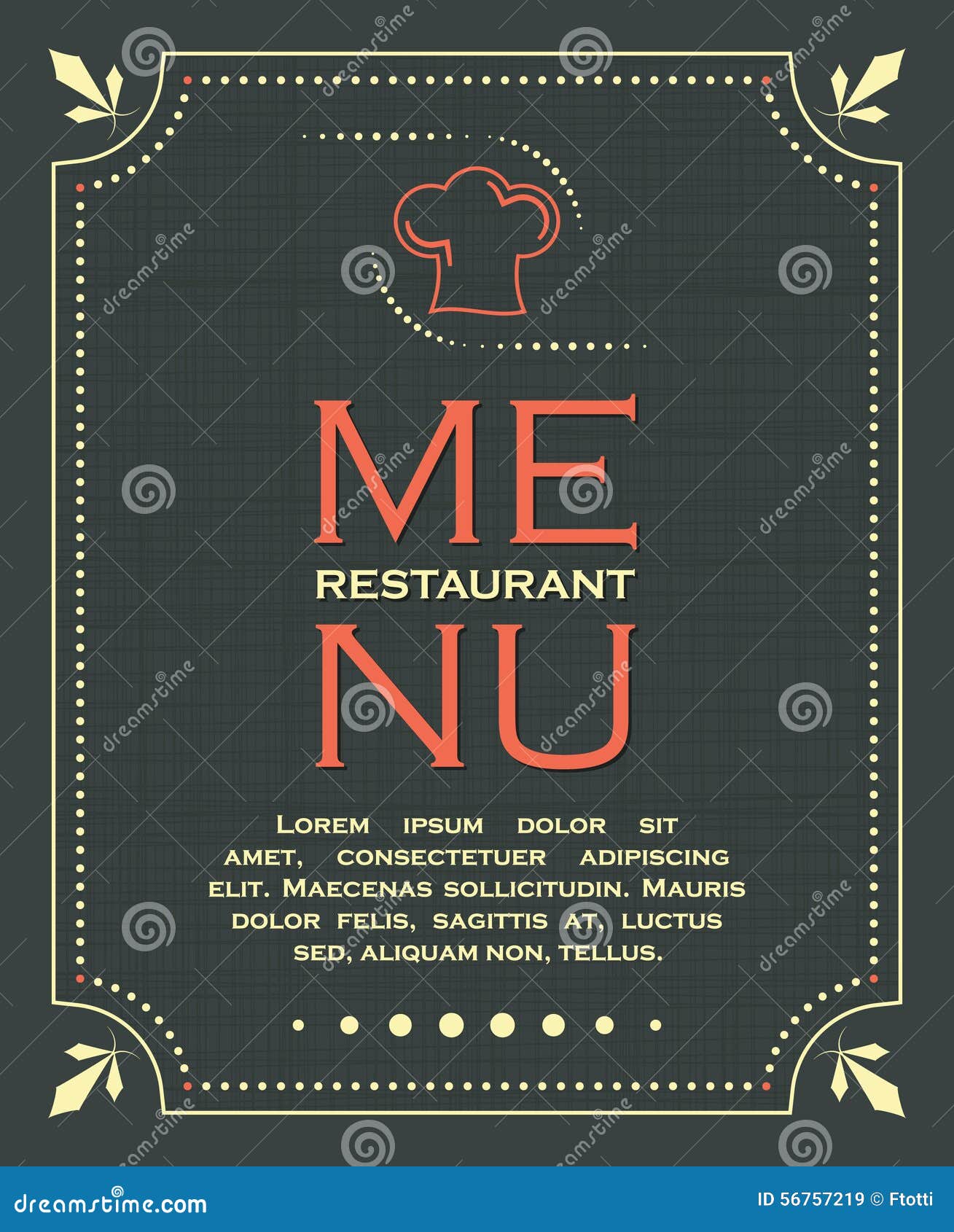 Restaurant Menu Cover Background in Vintage Style 01 Stock Vector ...