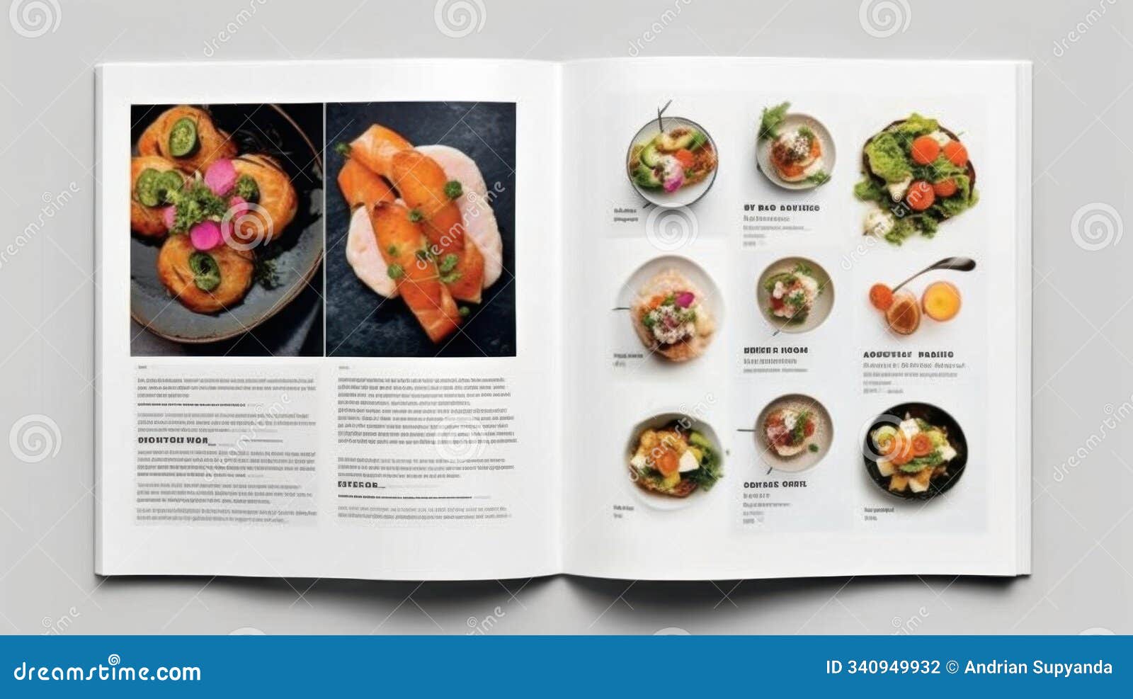 Restaurant Menu Design, Appealing Food Photography & Layout Stock ...
