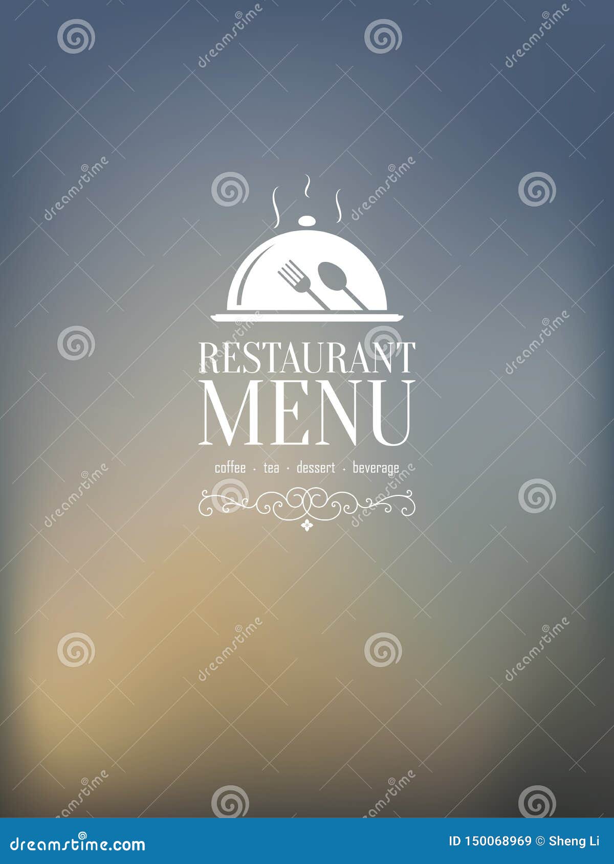 A Restaurant Menu Design, Blurred Stock Vector - Illustration of moderb ...