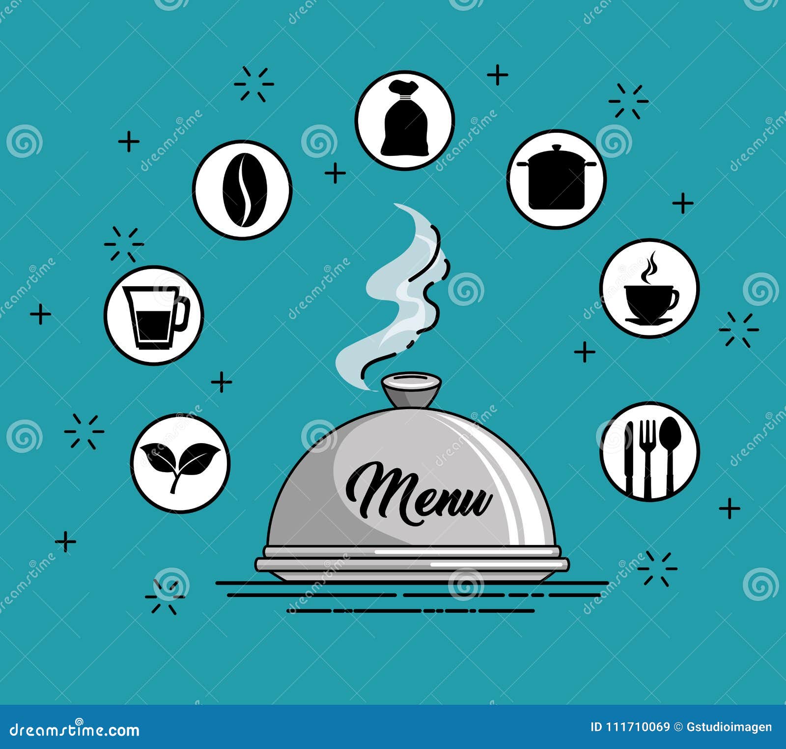 Restaurant menu design stock vector. Illustration of coffee - 111710069