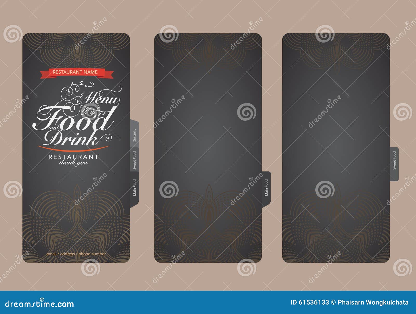 Restaurant menu design. stock vector. Illustration of food - 61536133